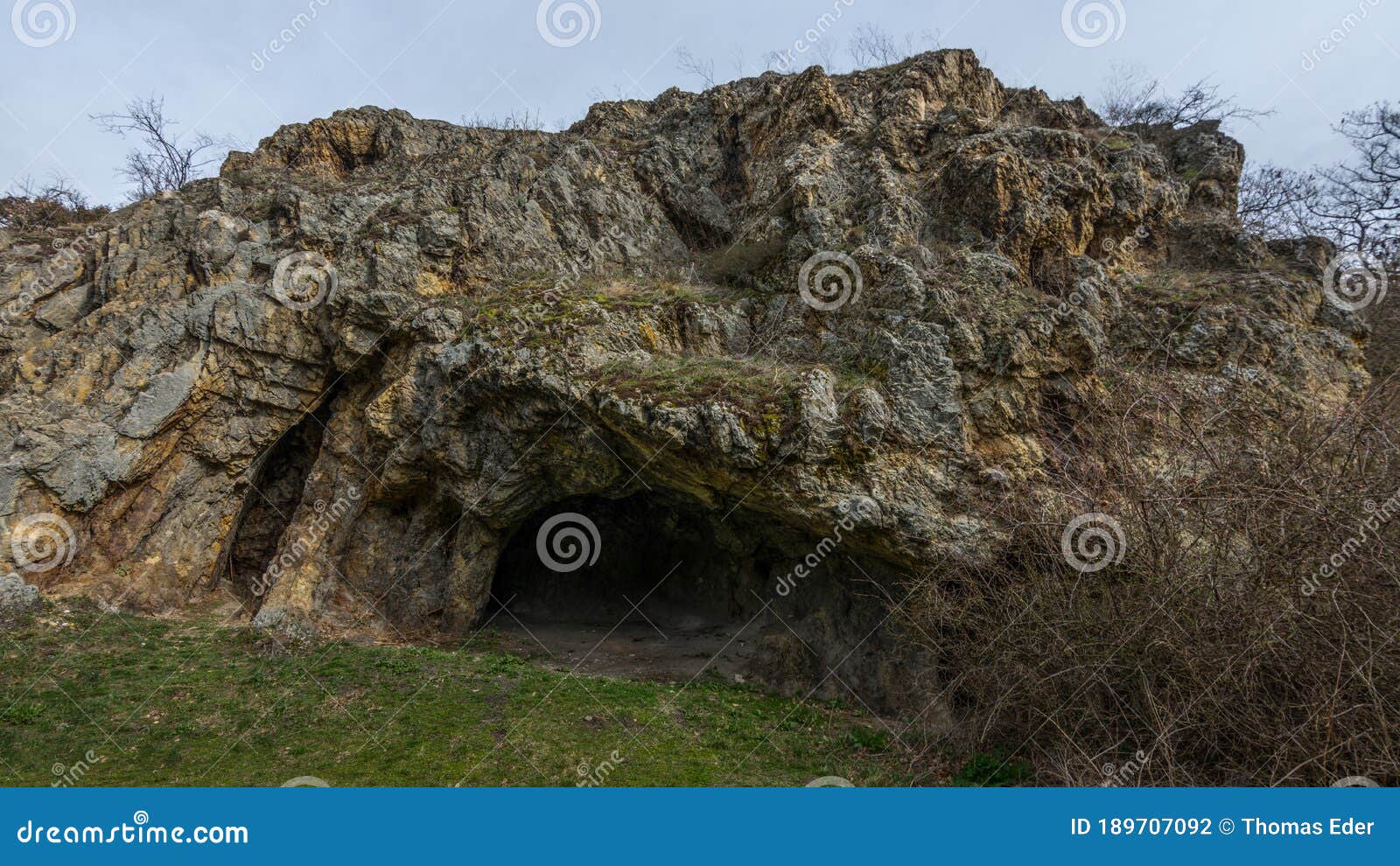 Old cave with rocks stock photo. Image of excavator - 189707092