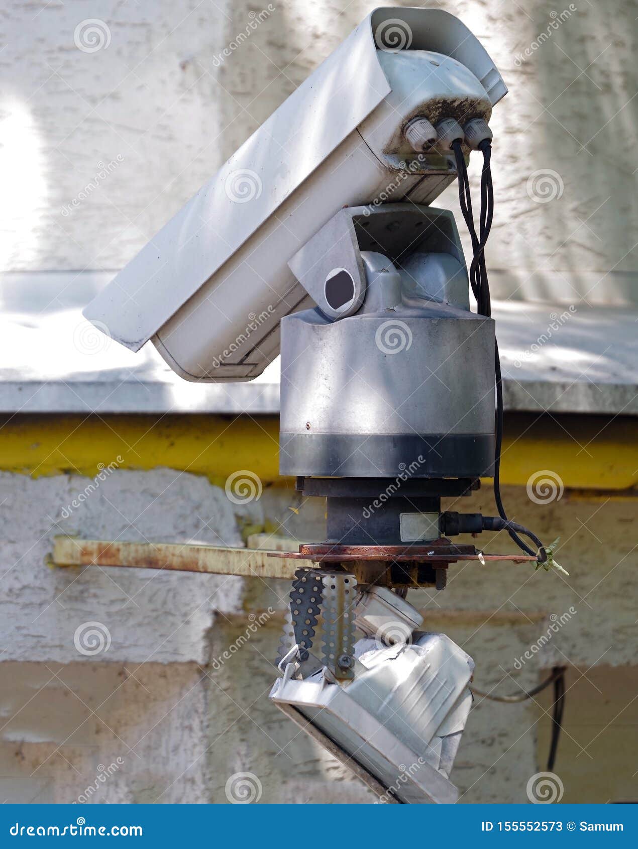 Old CCTV camera stock image. Image of guard, protection - 155552573