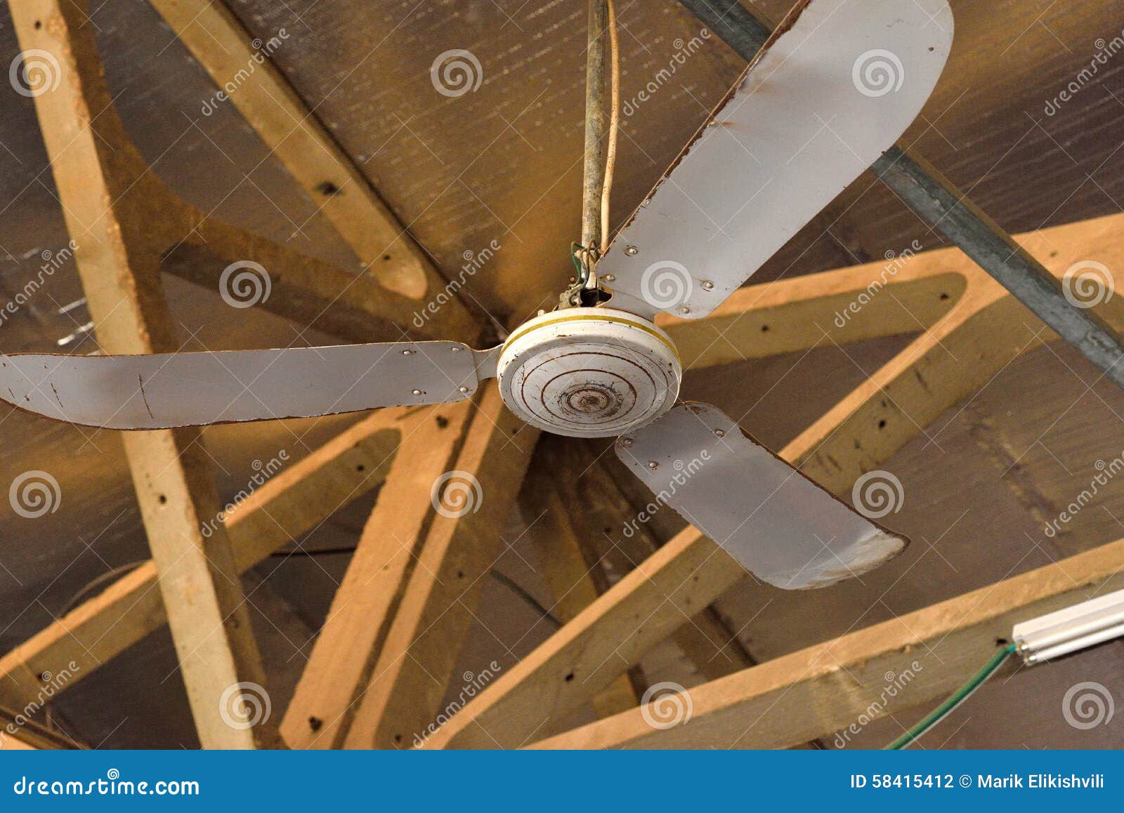 Old Ceiling fan stock photo. Image of rust, factory, fans - 58415412
