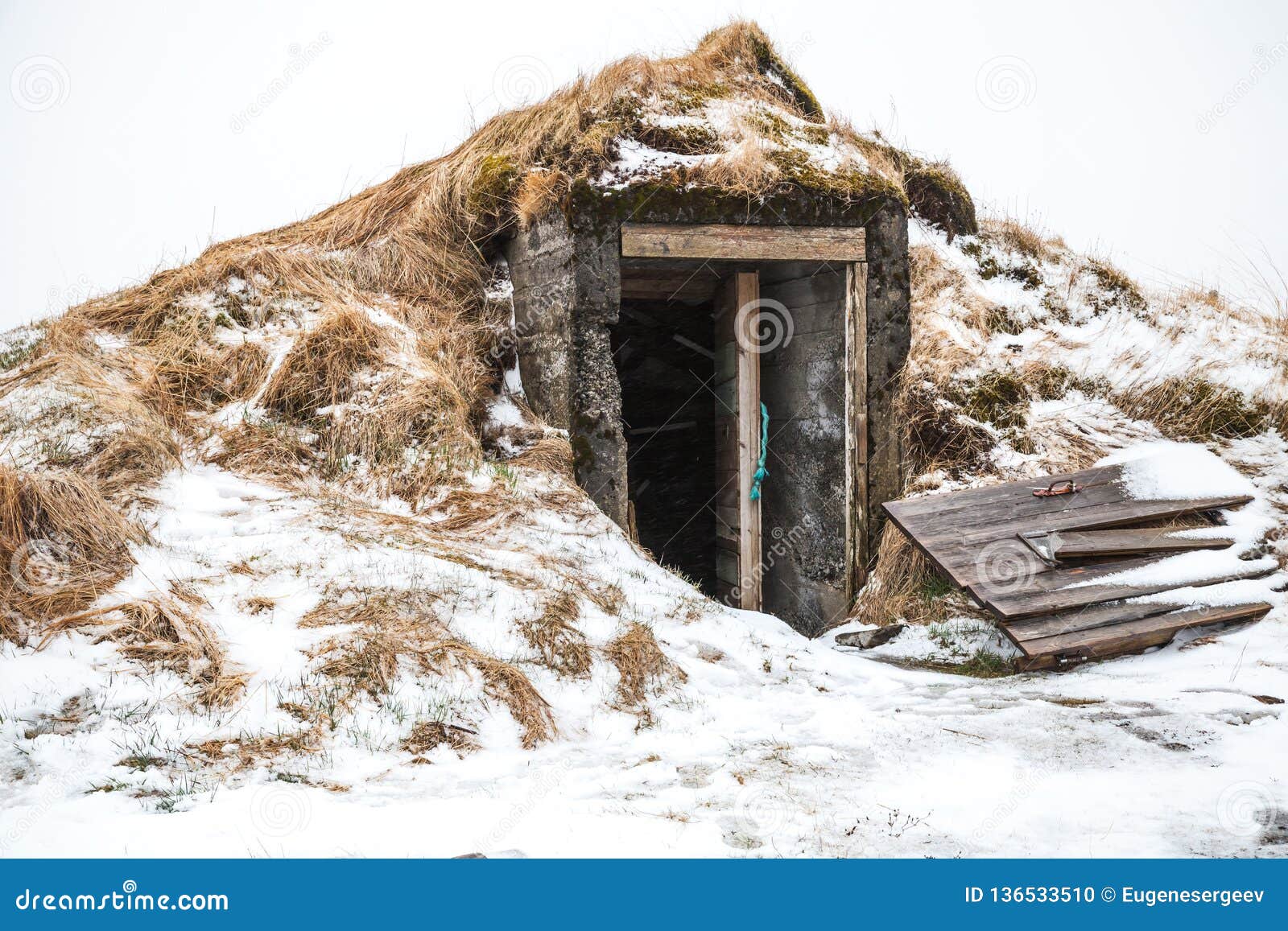 Old Cellar with Broken Door, Iceland Stock Photo - Image of scenic ...