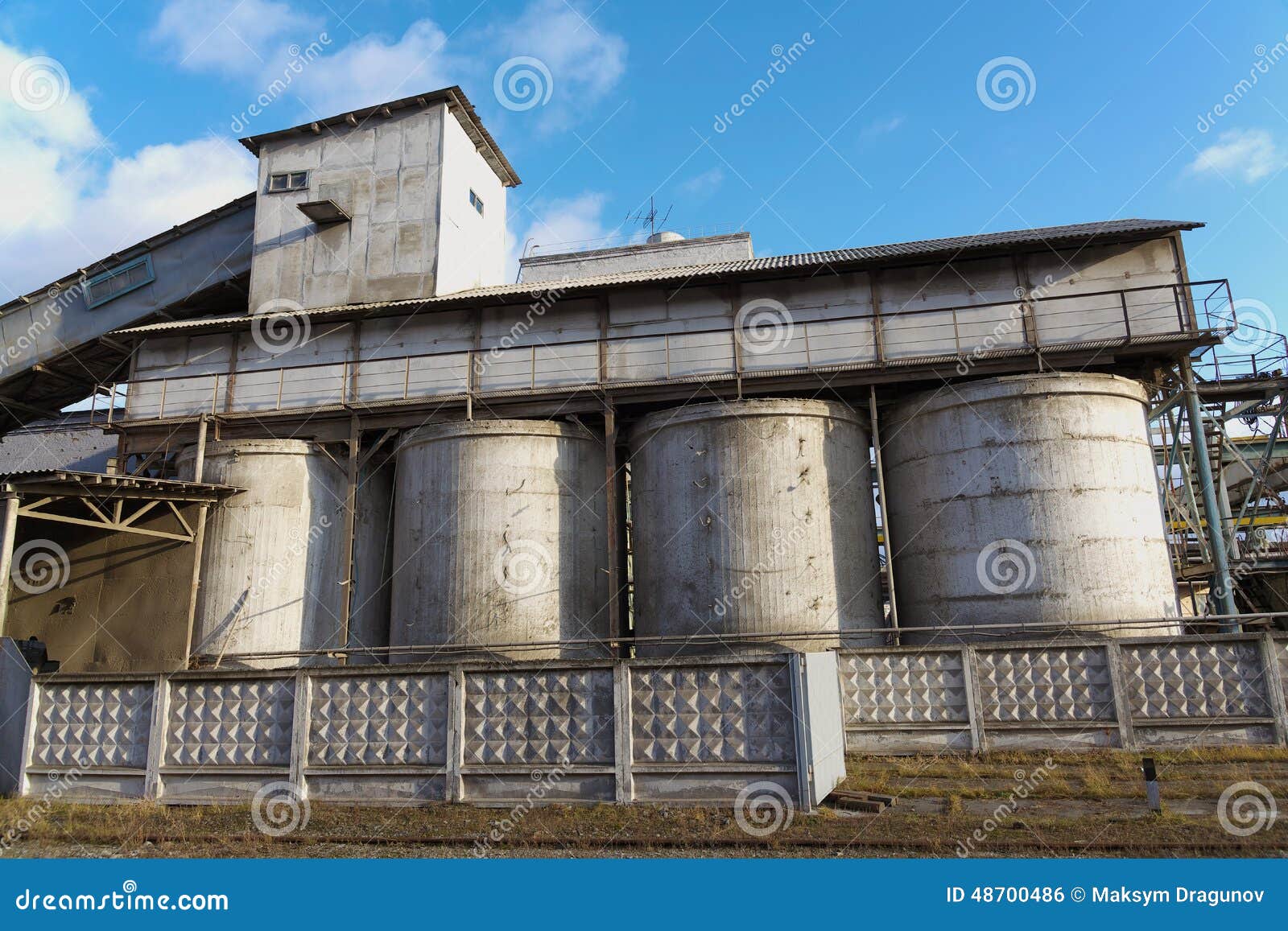 Old cement factory stock photo. Image of tower, process - 48700486
