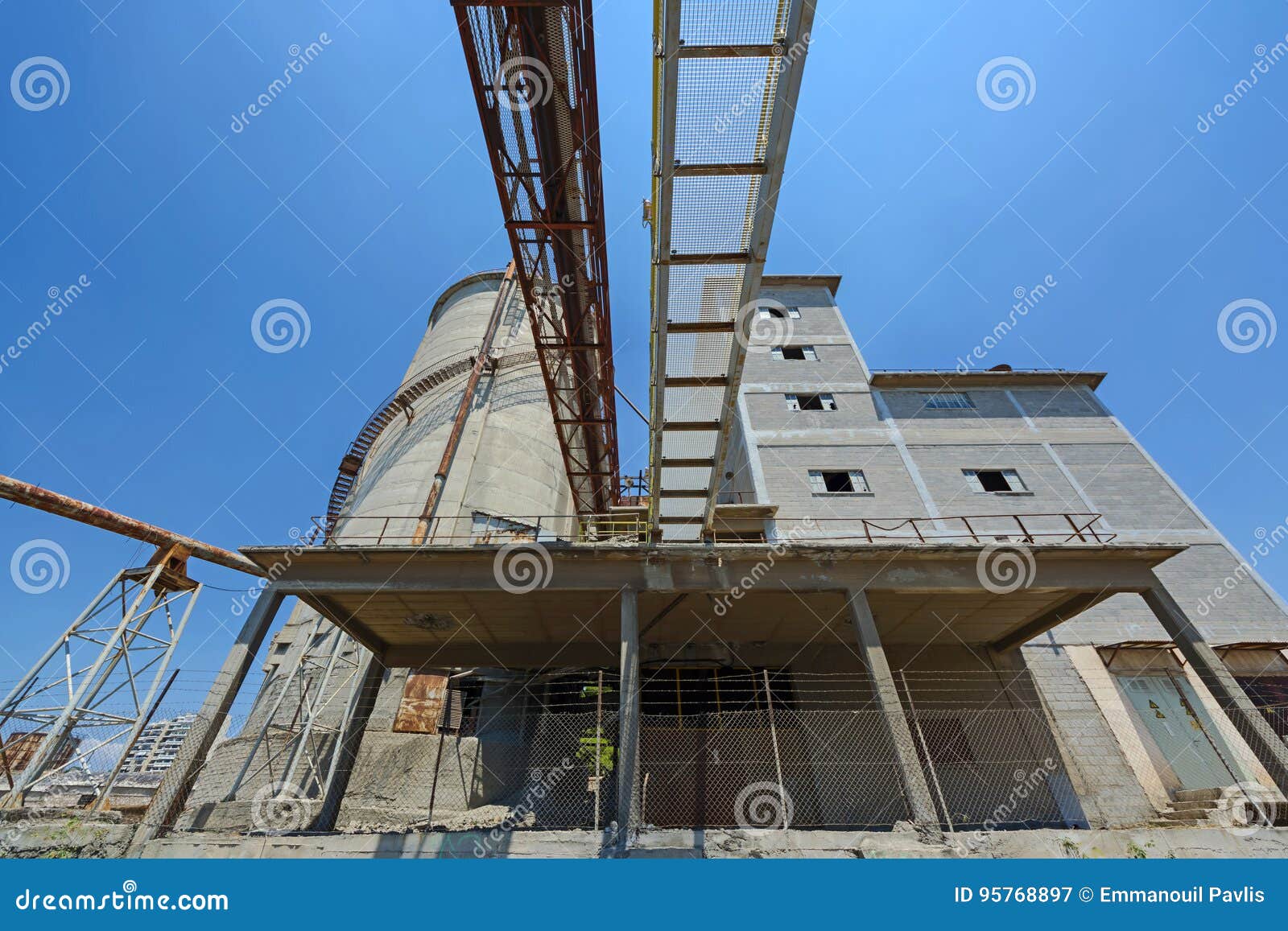Old Cement factory stock image. Image of manufacture - 95768897