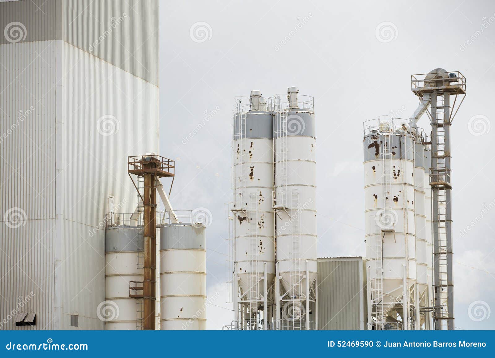 Old Cement Factory Machinery. Cement Silo. Stock Photo - Image of metal ...