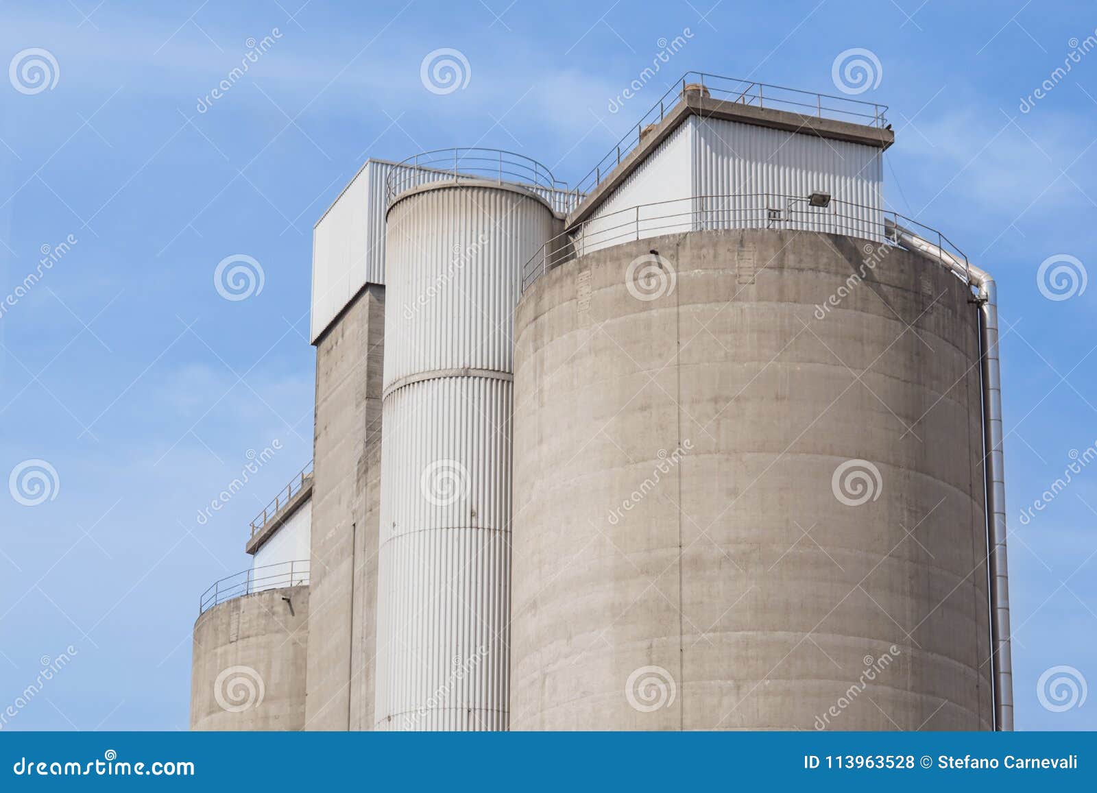 Cement Silos, Silloth, Cumbria Royalty-Free Stock Photography ...