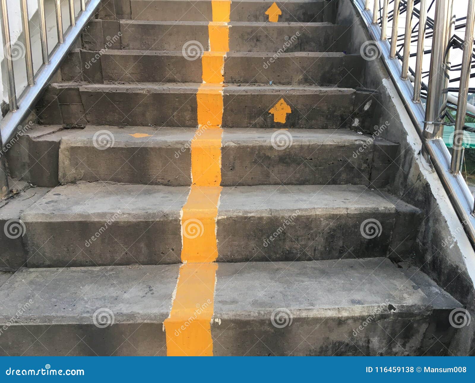 Cement Stair And Ramp Way For Supporting Wheel Chair And Disabled ...