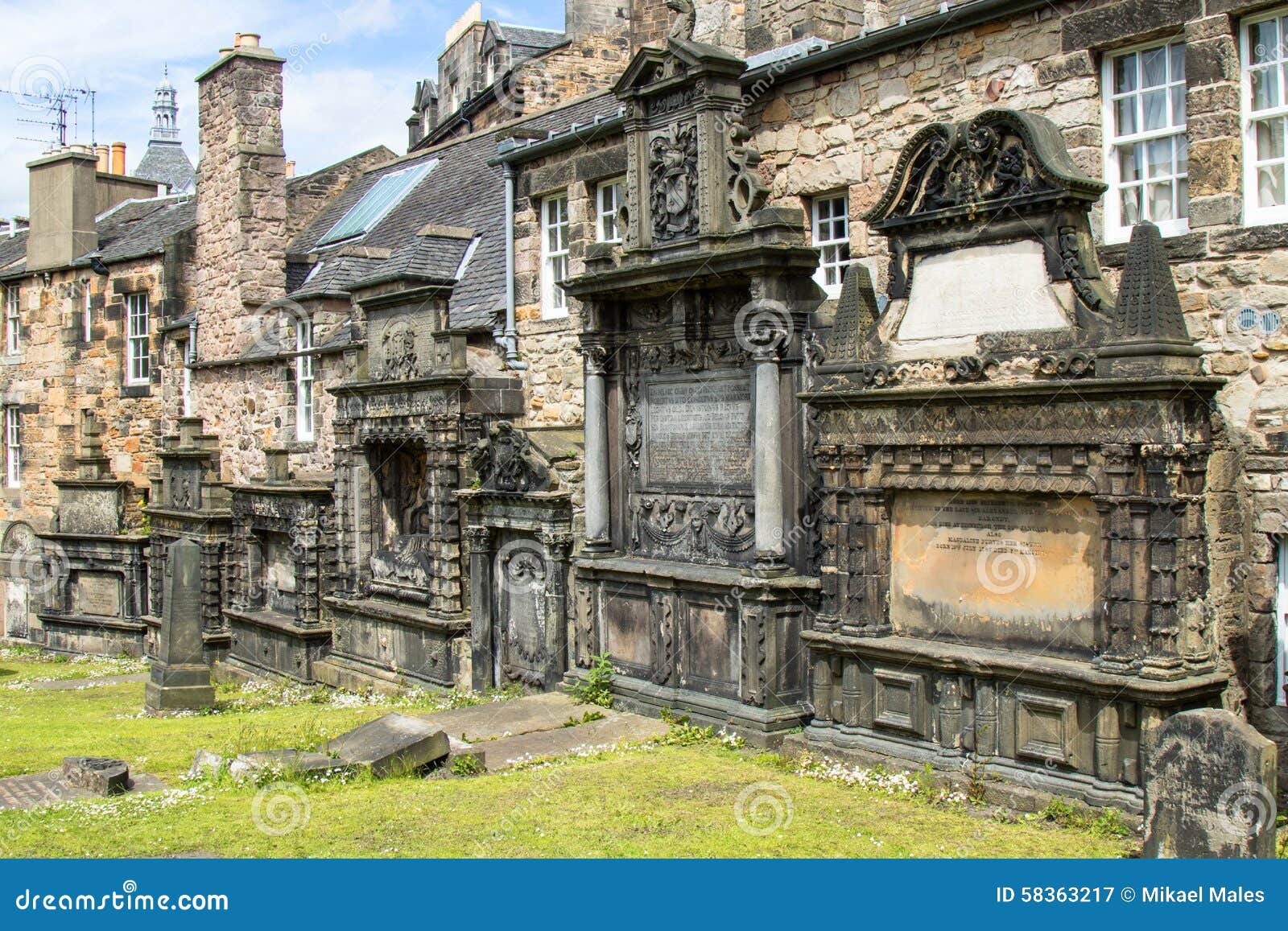 Old Cemetery in Edinburgh Scotland Stock Image - Image of classical ...