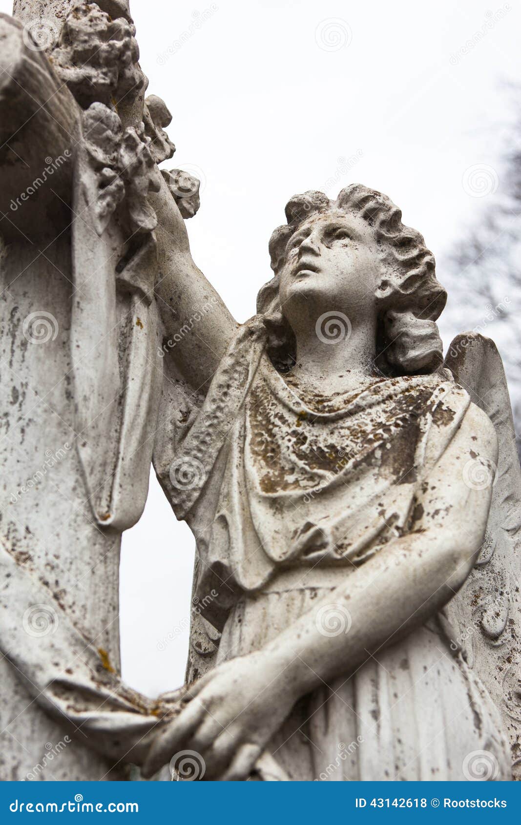 Old Cemetery Marble Sculpture of the Angel Stock Photo - Image of faith ...