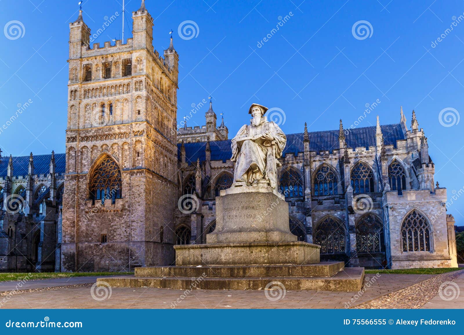 Old Center of Exeter (Devon) Stock Image - Image of footpath, landmark ...