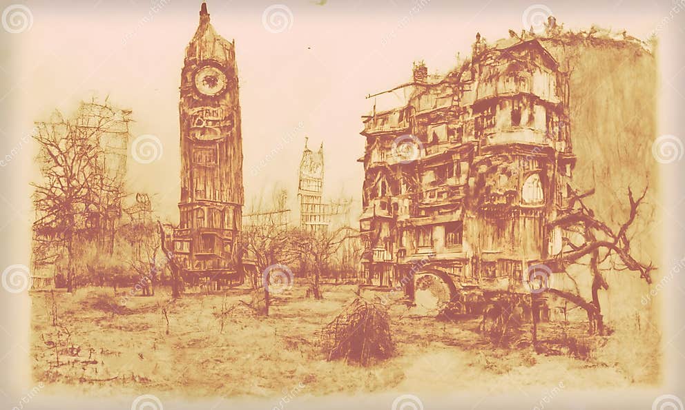 Old centuries illustration stock illustration. Illustration of painting ...