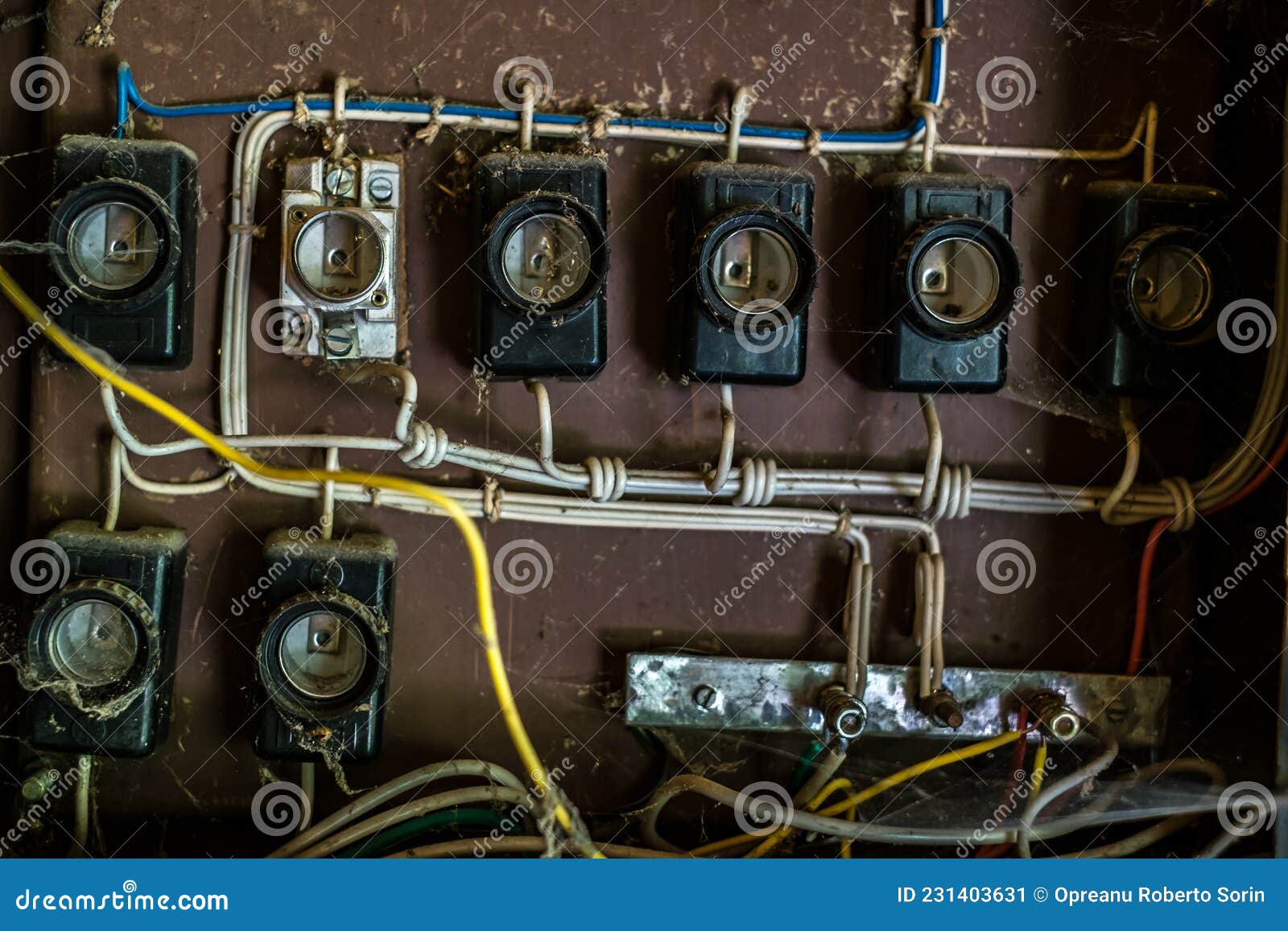 Old Fuse Box In A Abandoned House Stock Photography | CartoonDealer.com ...