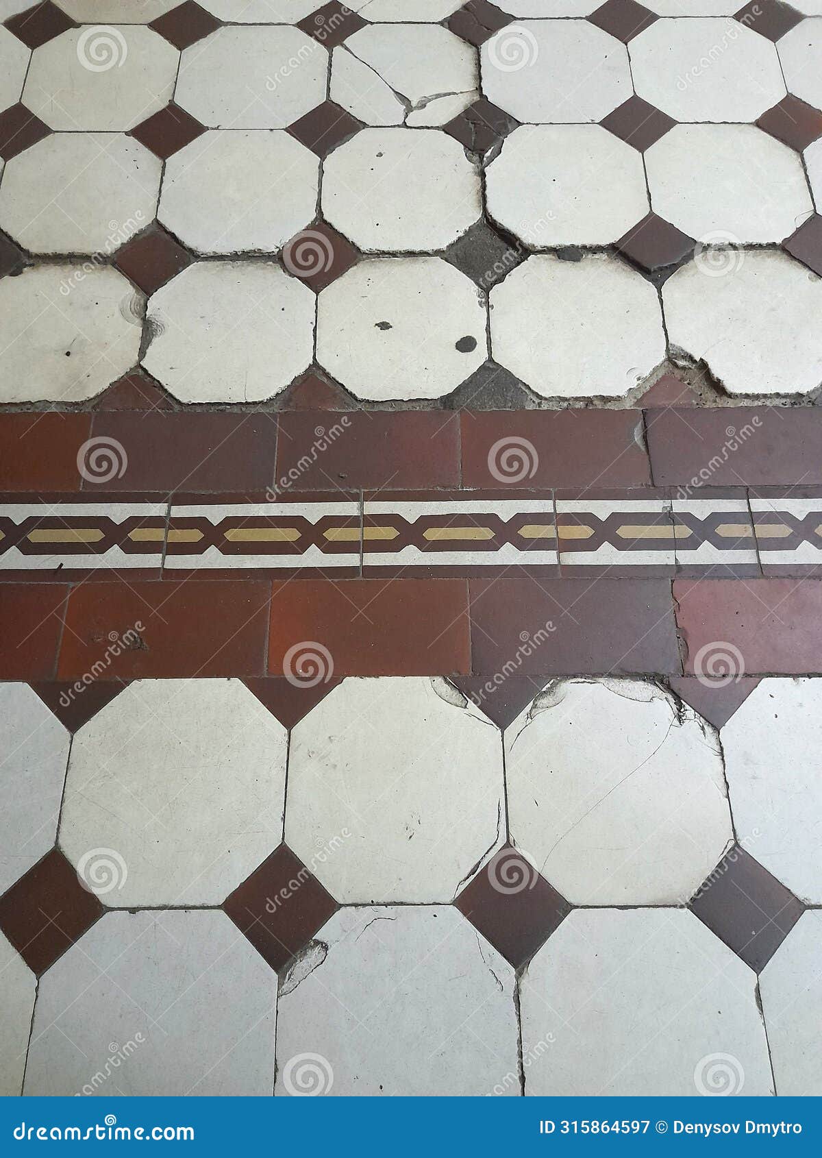 Old Ceramic Tiles on the Floor. Antique Floor Tiles Stock Image - Image ...