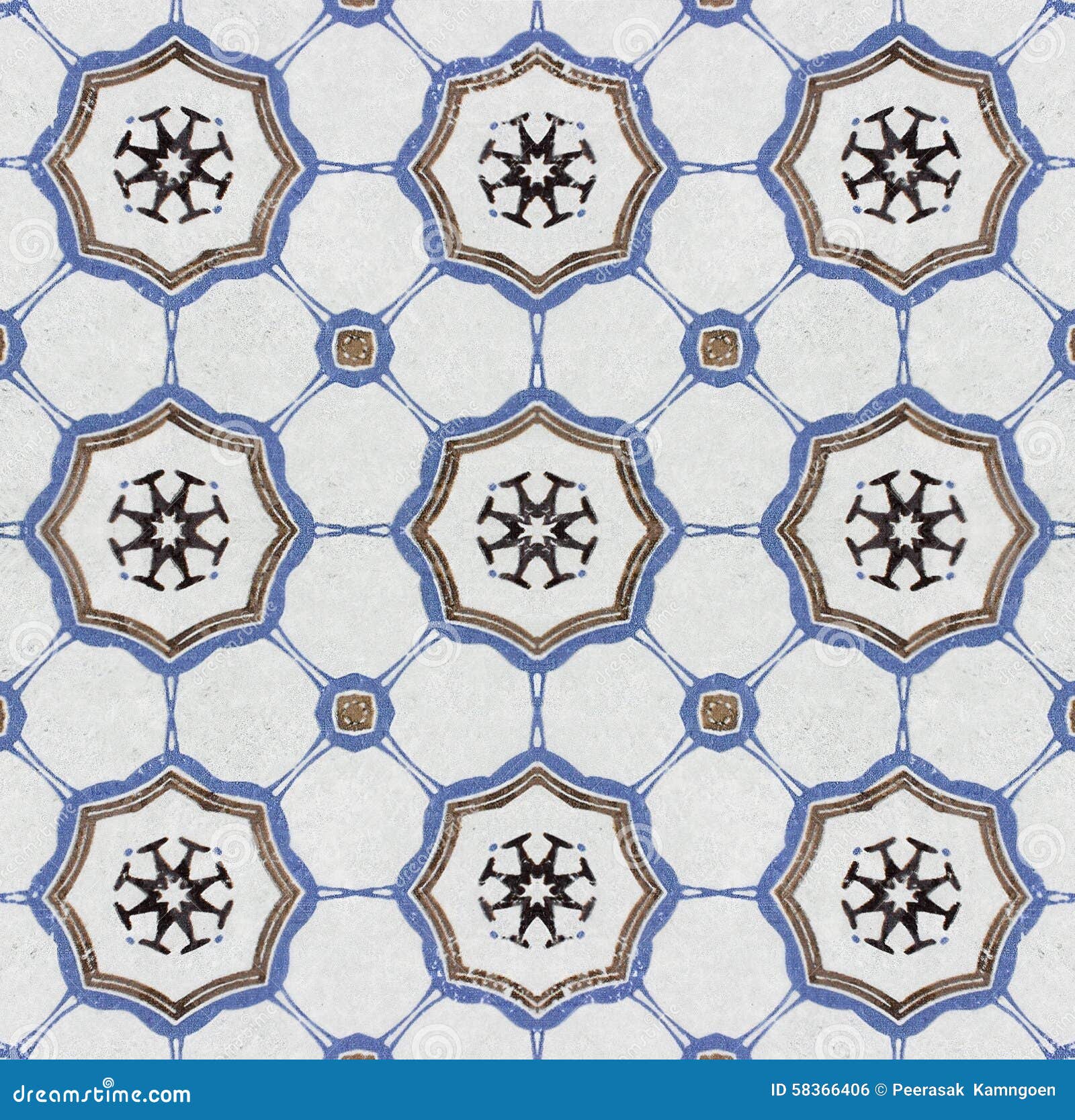 Old ceramic tiles patterns stock illustration. Illustration of aged ...