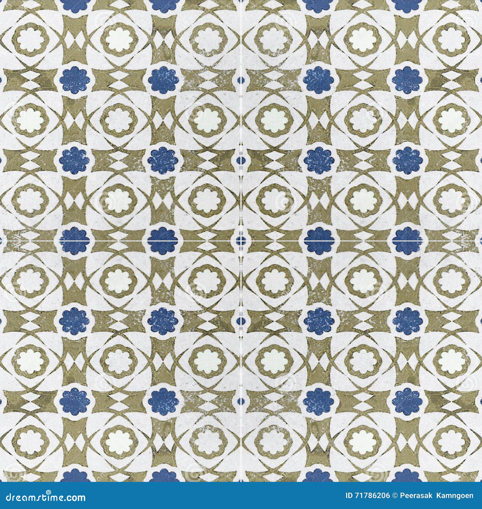 Old Ceramic Tiles Patterns in the Park Public. Stock Photo - Image of ...