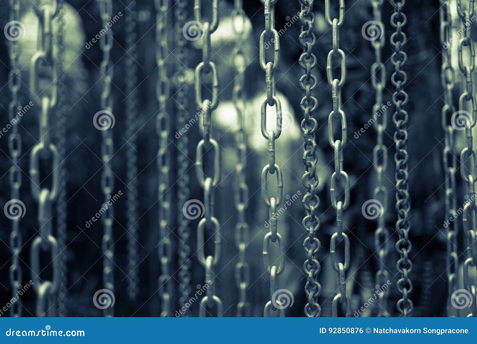 Old Chain with Blur Background Stock Photo - Image of object, close ...