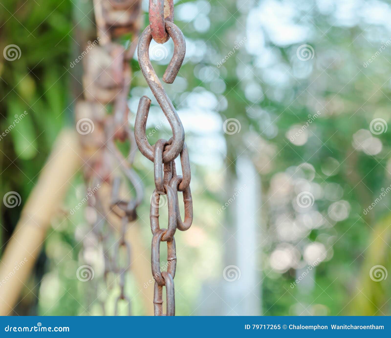 Old chain stock image. Image of heavy, brown, blue, hook - 79717265