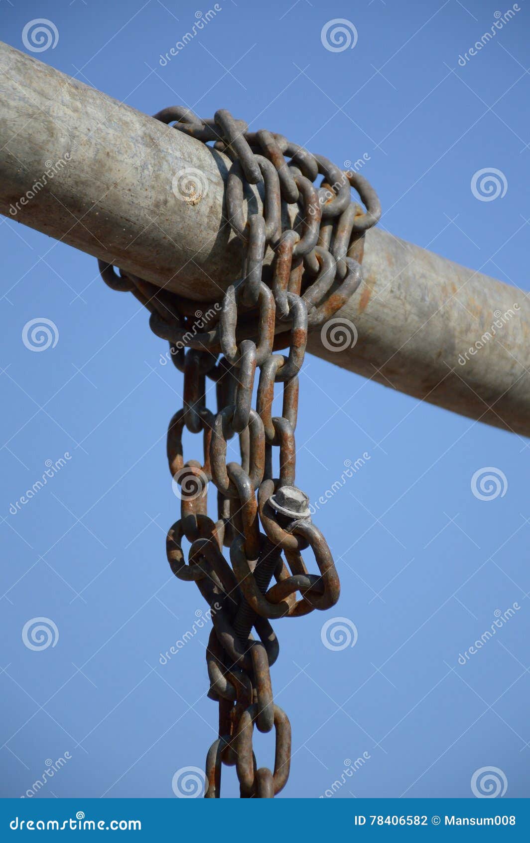 Old chain stock photo. Image of metal, industry, pole - 78406582