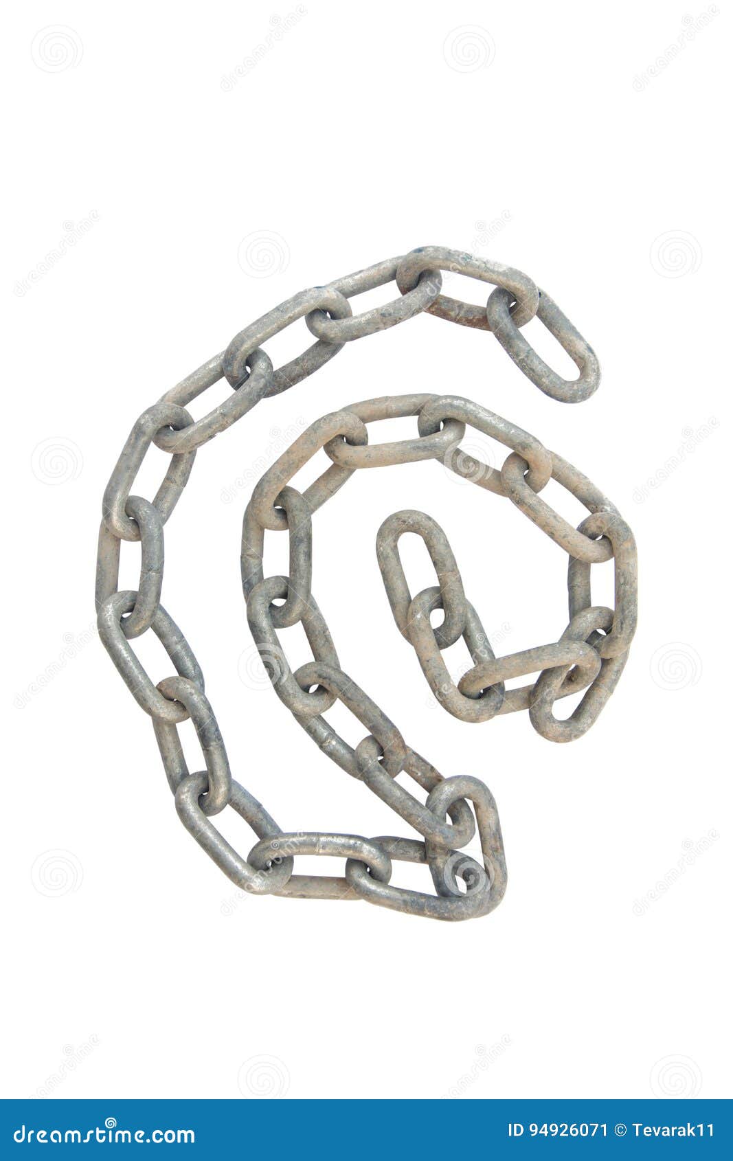 Old Chain Isolated on White Background Stock Image - Image of chain ...