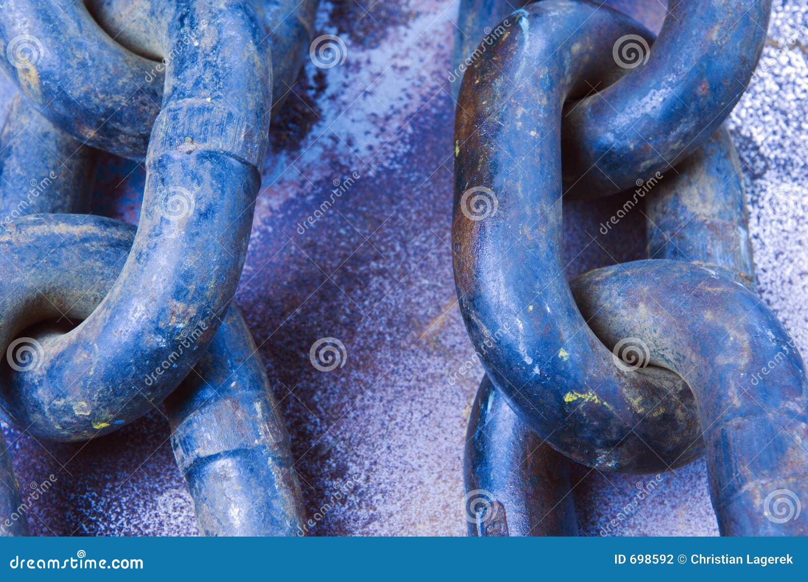 Old Chain and Links in Blue Stock Photo - Image of idea, life: 698592