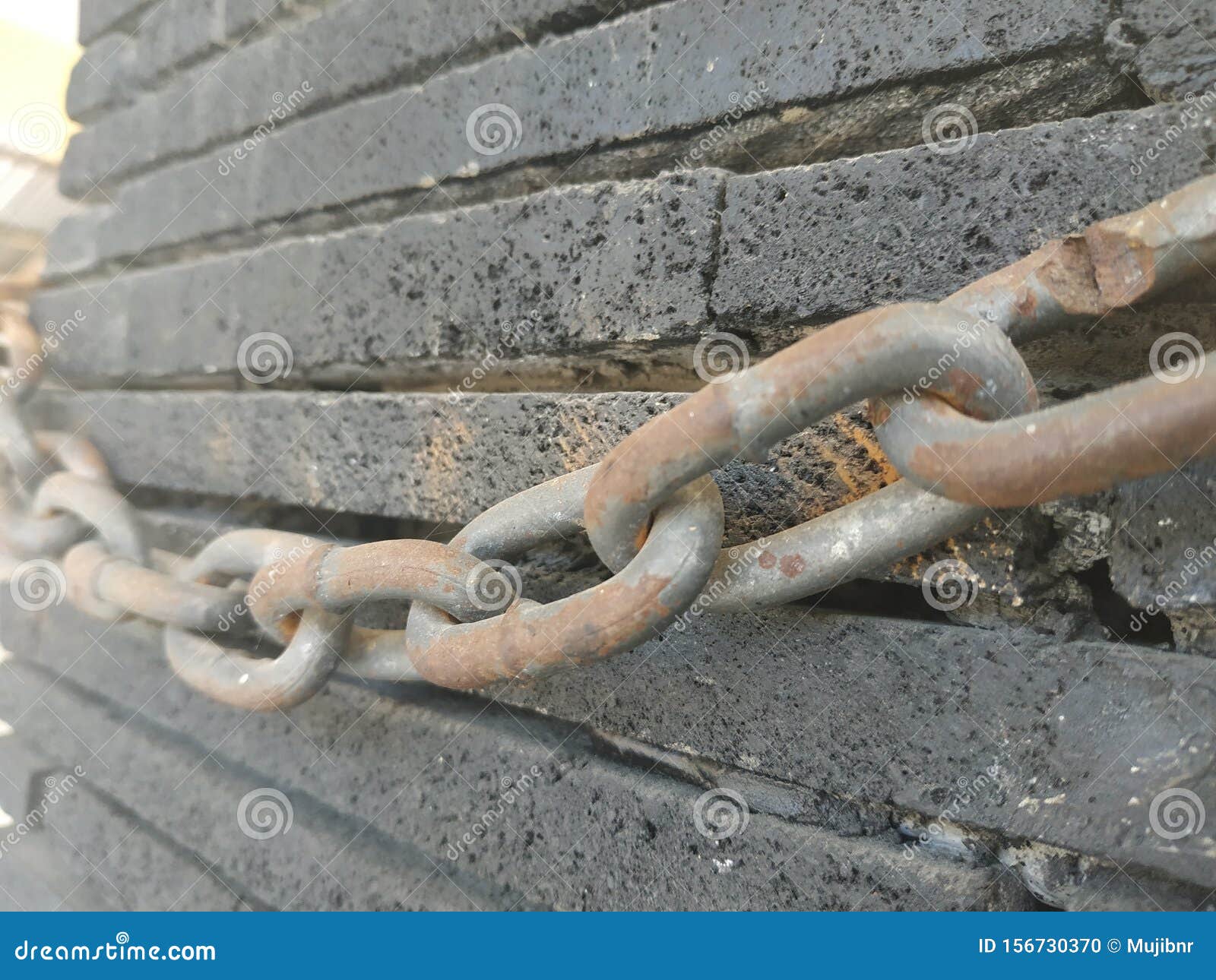 Old Chain on Rusted Metal Sheet Stock Photo - Image of wood, horror ...