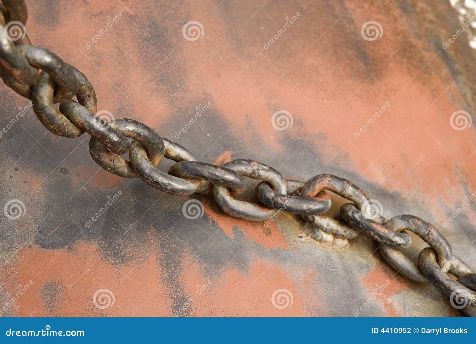 Old Chain on Rusty Metal stock photo. Image of secure - 4410952