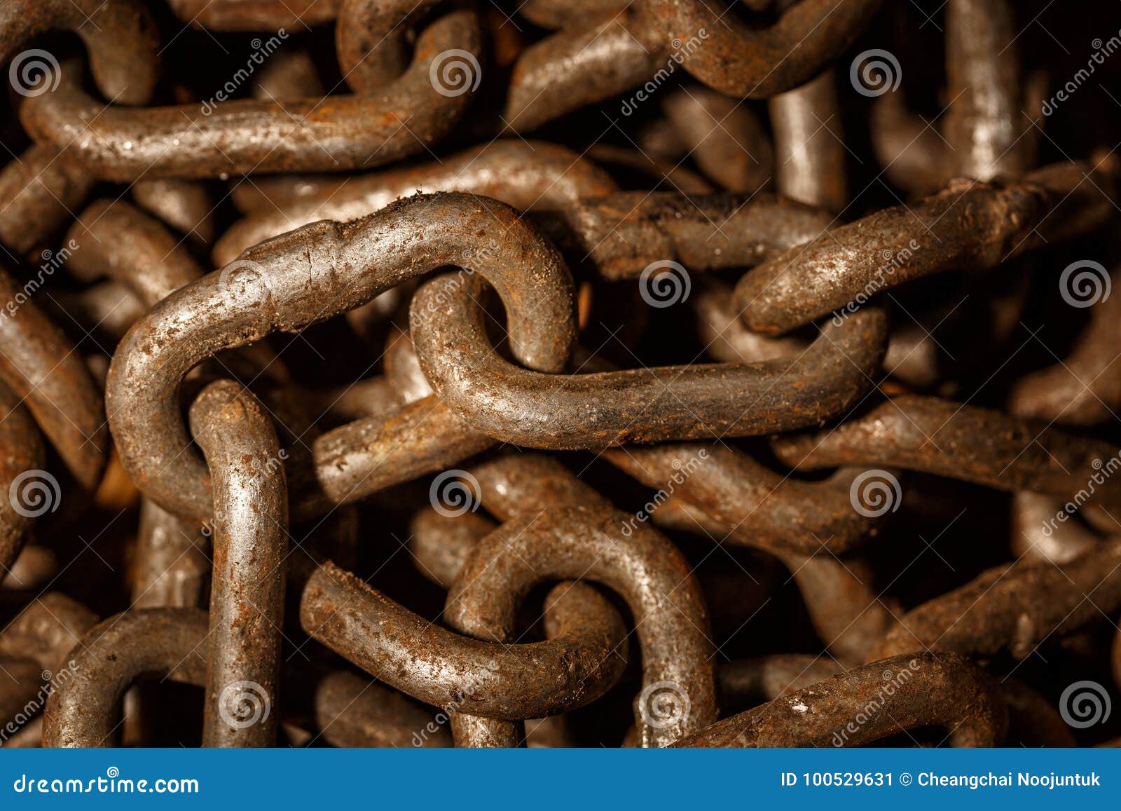 Old chain is rusty. stock image. Image of rusty, boat - 100529631