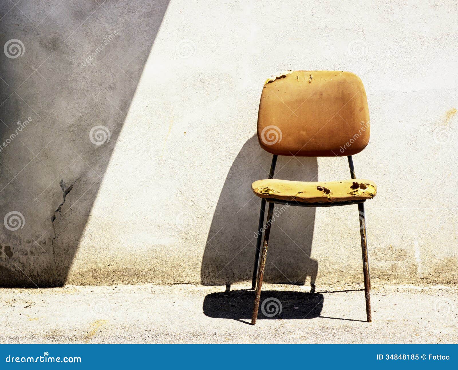 Old chair stock image. Image of damaged, single, retro - 34848185
