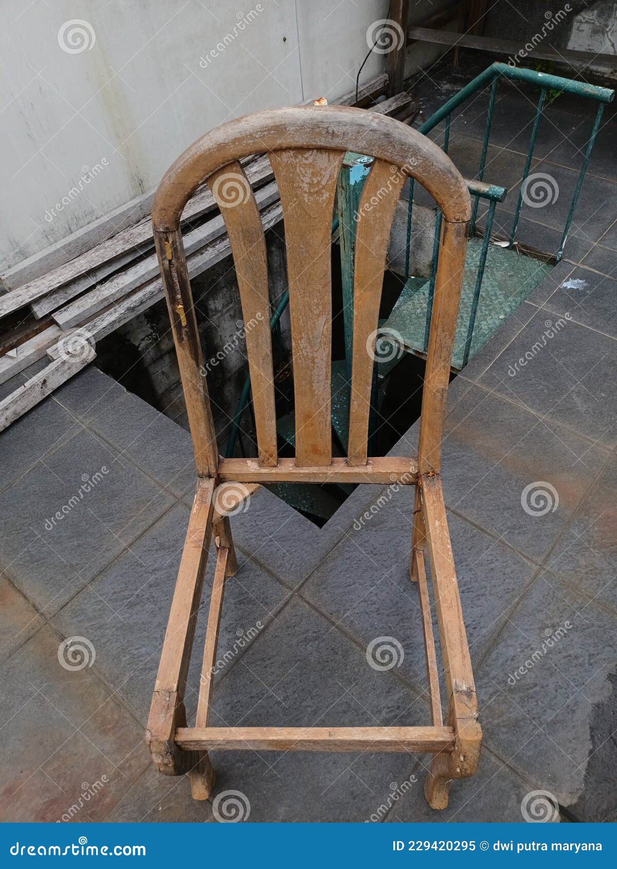 Old chair without seat stock image. Image of hardwood - 229420295