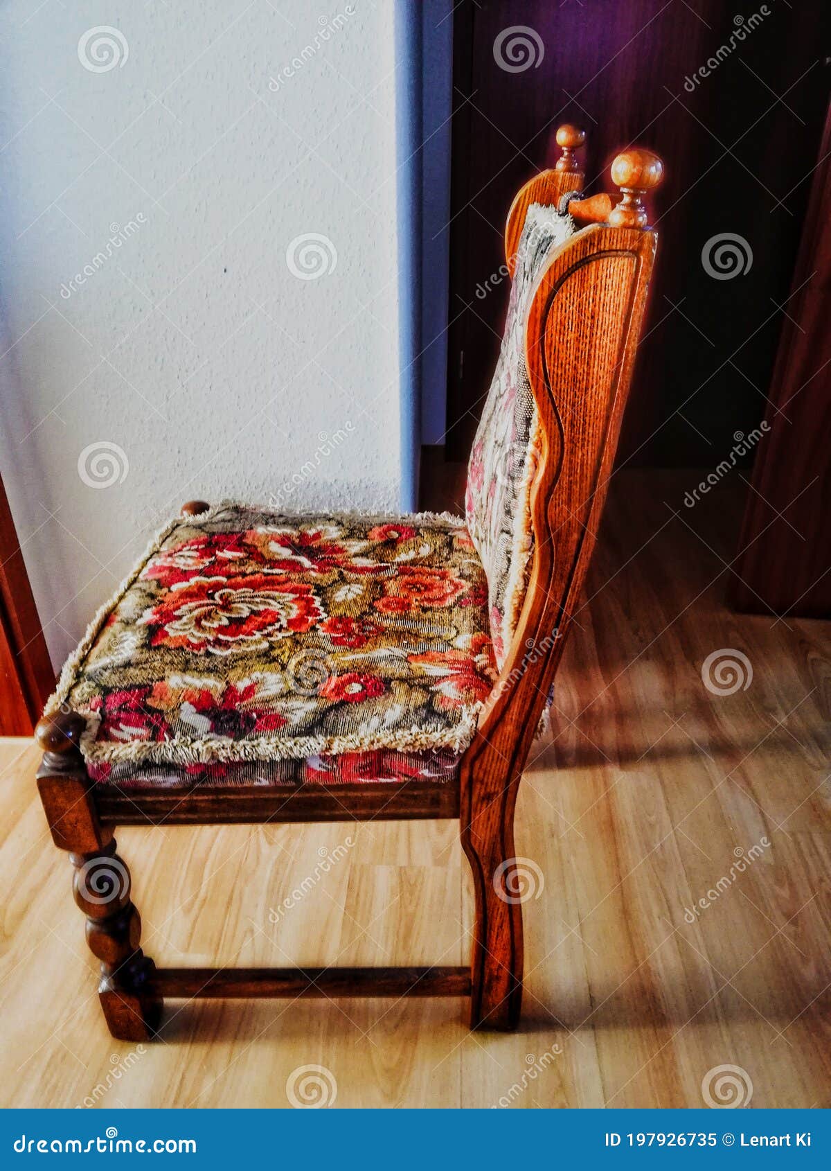 Old chair on the side stock image. Image of retro, chair - 197926735