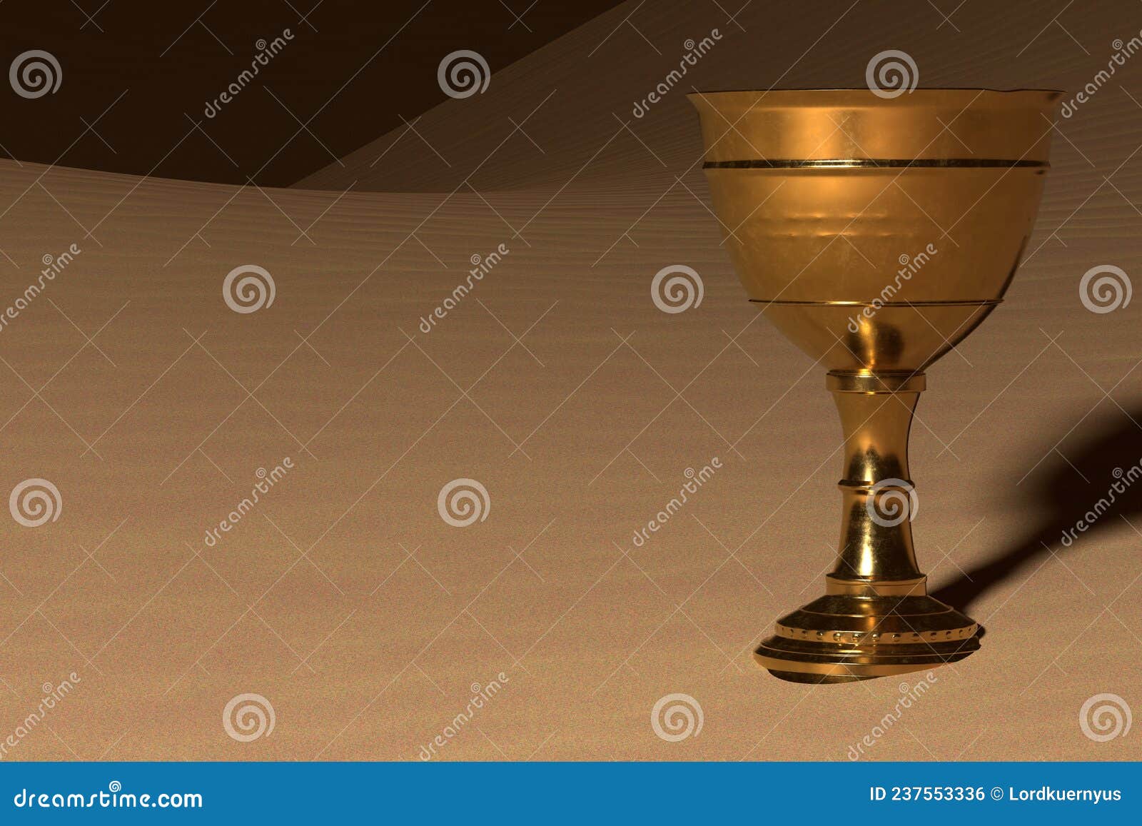 Old chalice on desert stock illustration. Illustration of catholic ...