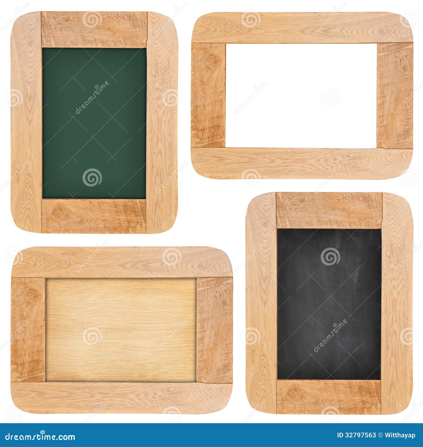 Old Chalk Board with Wood Frame Stock Image - Image of chalk ...