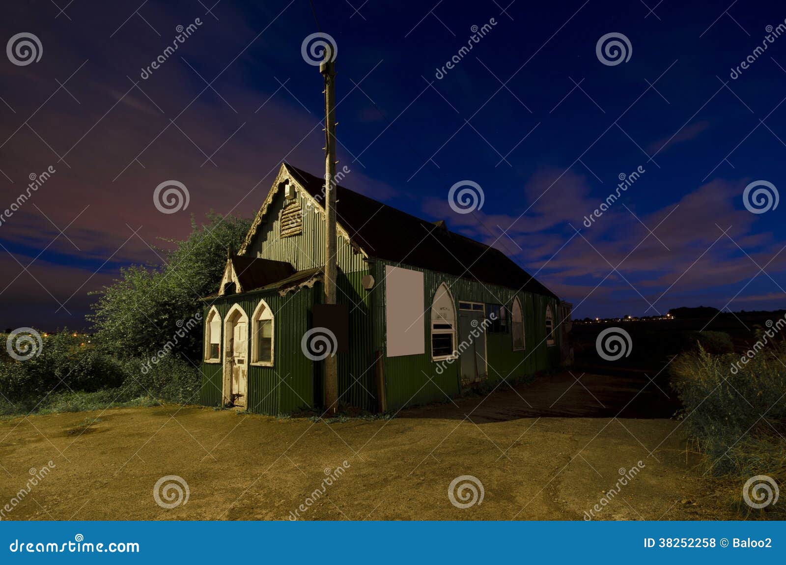 Old Chapel stock photo. Image of pole, metal, bush, long - 38252258