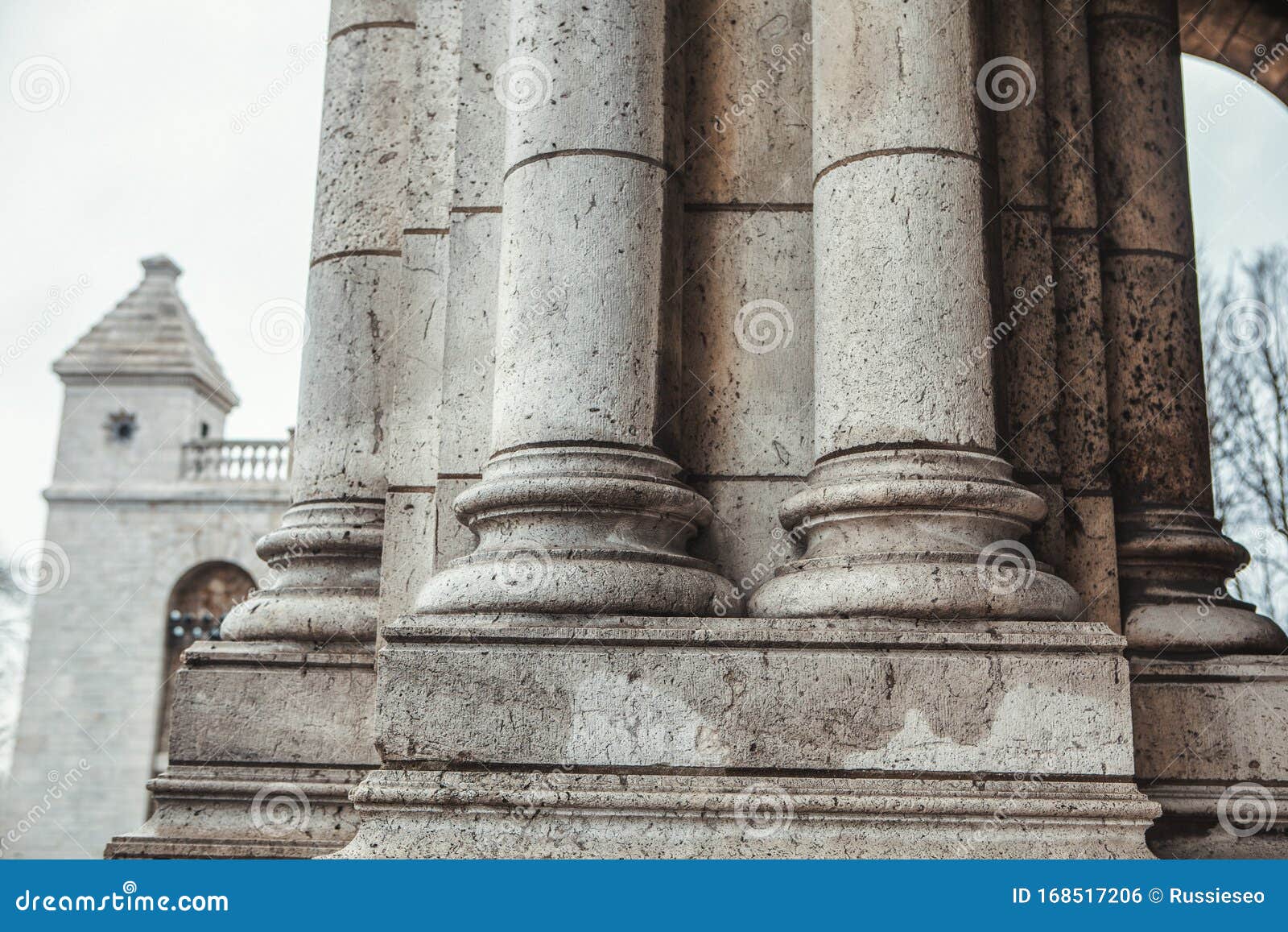 Old chapel and columns stock photo. Image of europe - 168517206