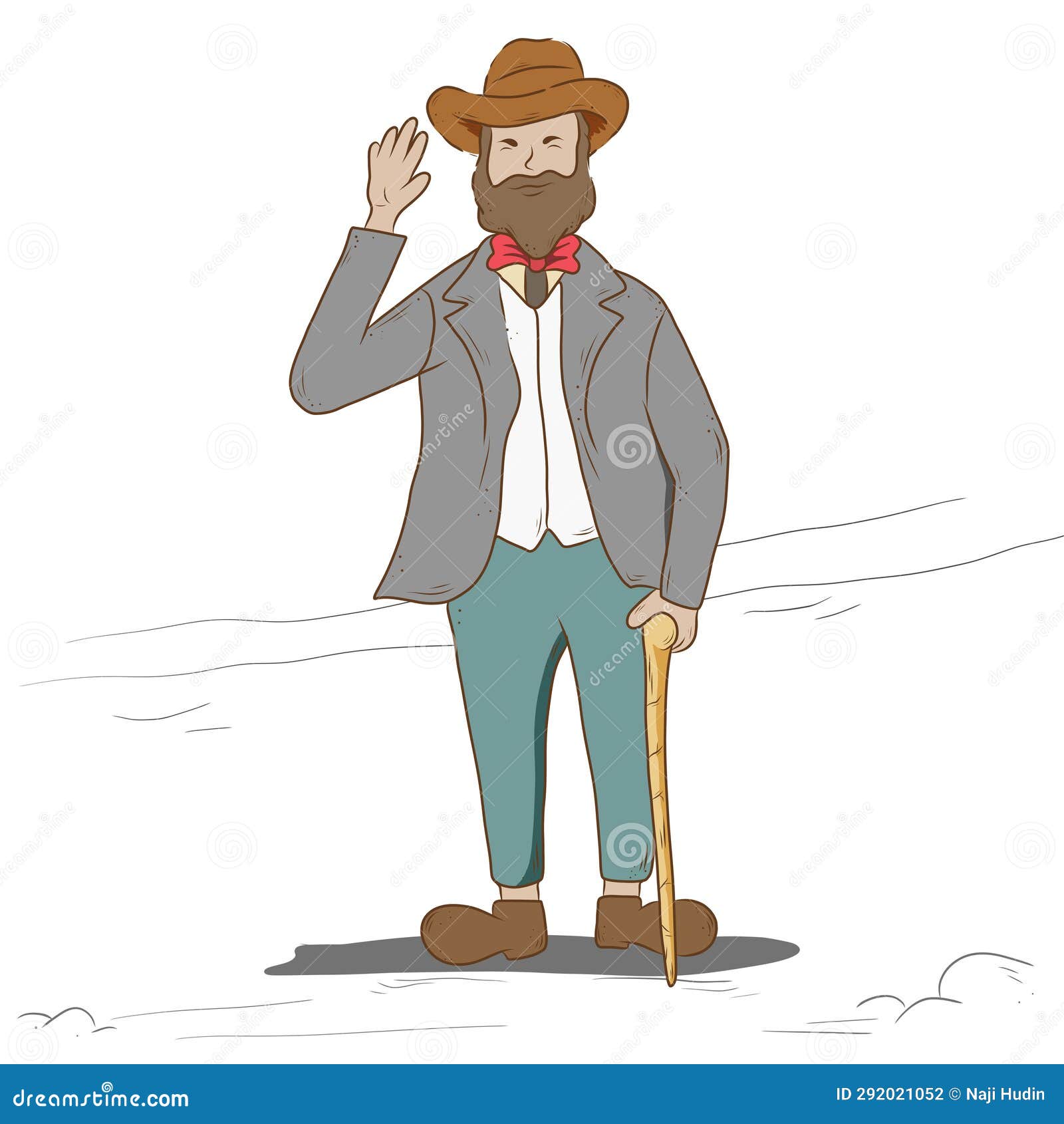 Old Character Businessman Cartoon Vector Stock Vector - Illustration of ...