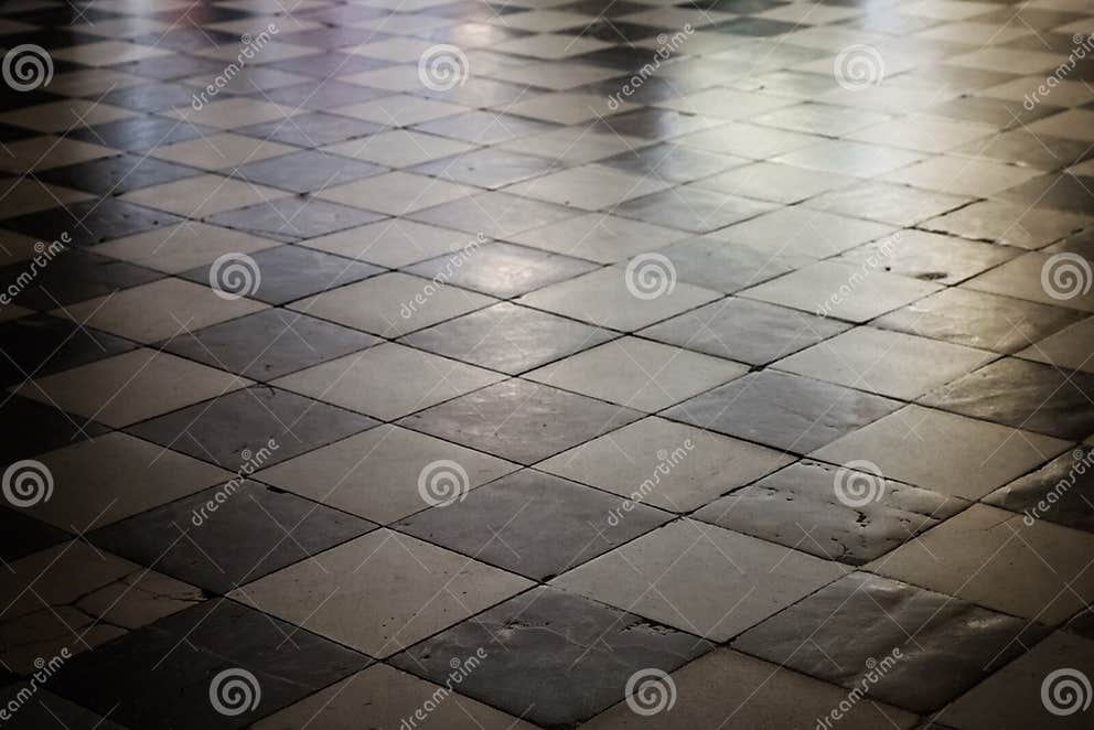 Old Checkered Marble Floor Texture Stock Photo - Image of surface ...