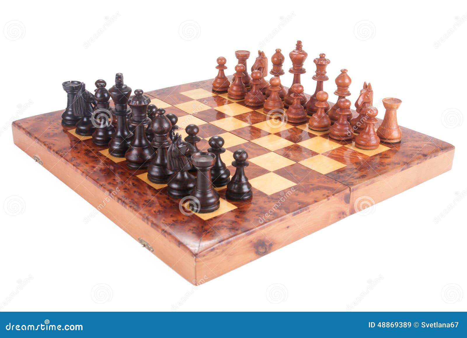 Old Chess Board Set Up To Begin a Game Stock Image - Image of success ...
