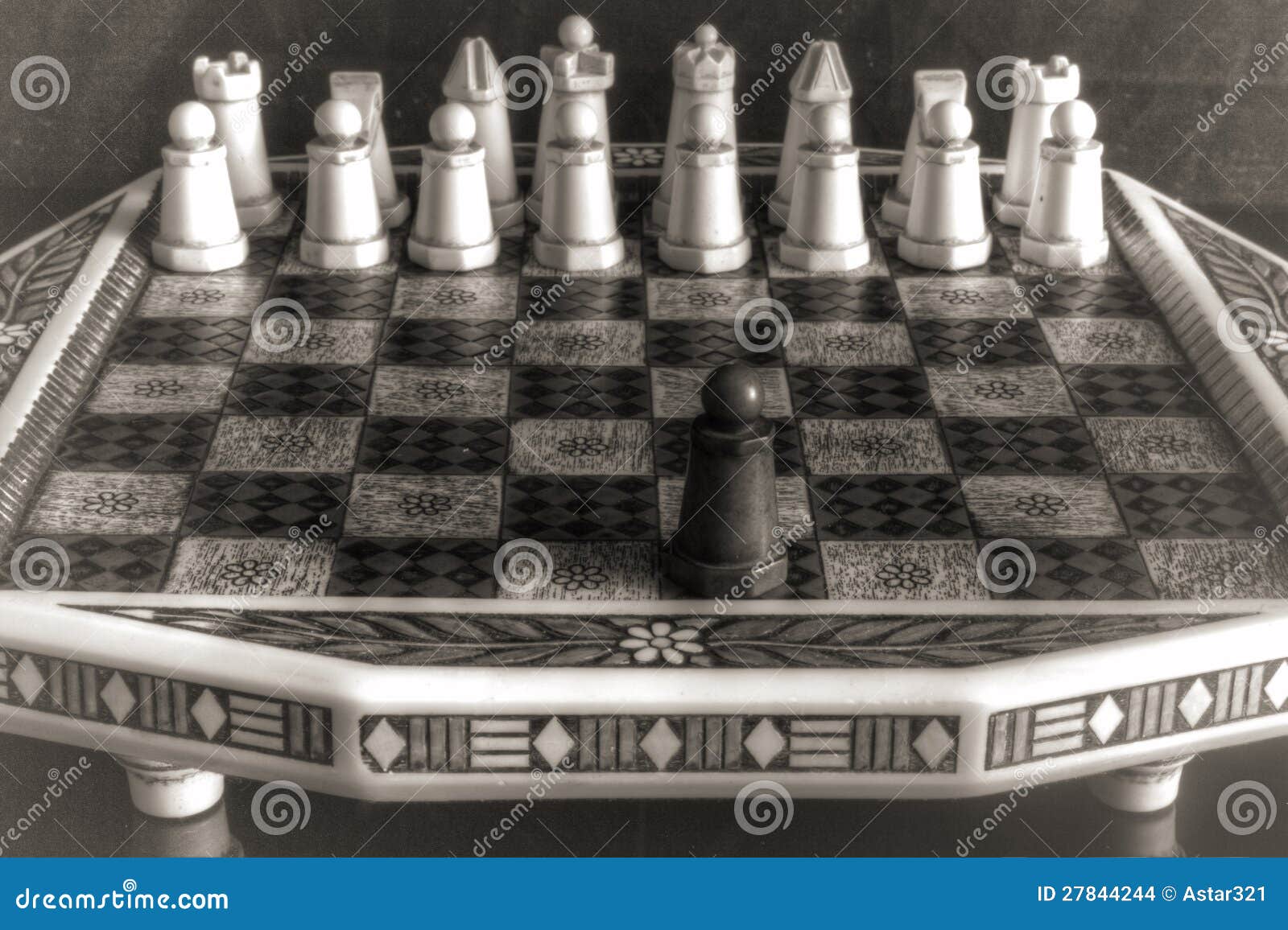 Old Chess Set stock photo. Image of round, board, carve - 27844244