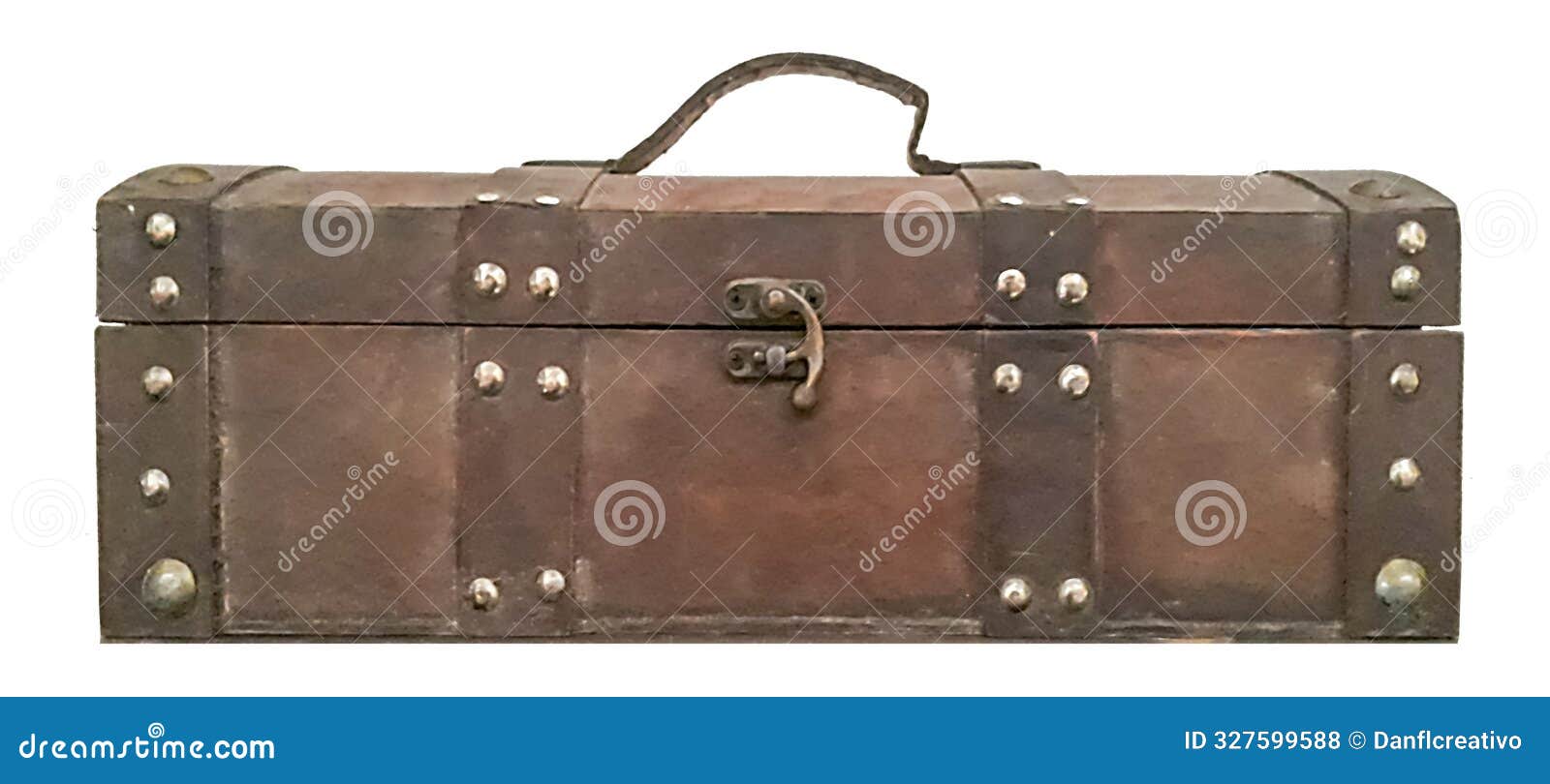 Old Chest Front View Isolated Photo Stock Photo - Image of vintage ...