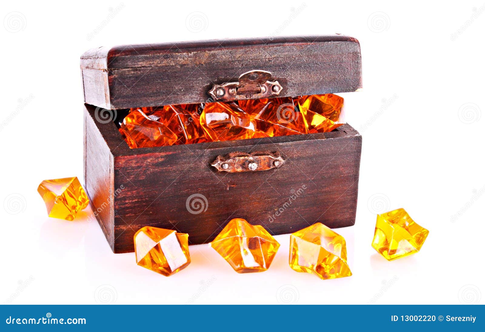 Old Chest with Gems Isolated Stock Photo - Image of antique, jewelry ...