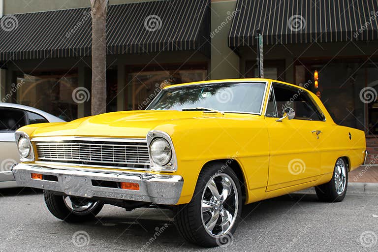The old Chevy II car stock image. Image of parked, classic - 26403979