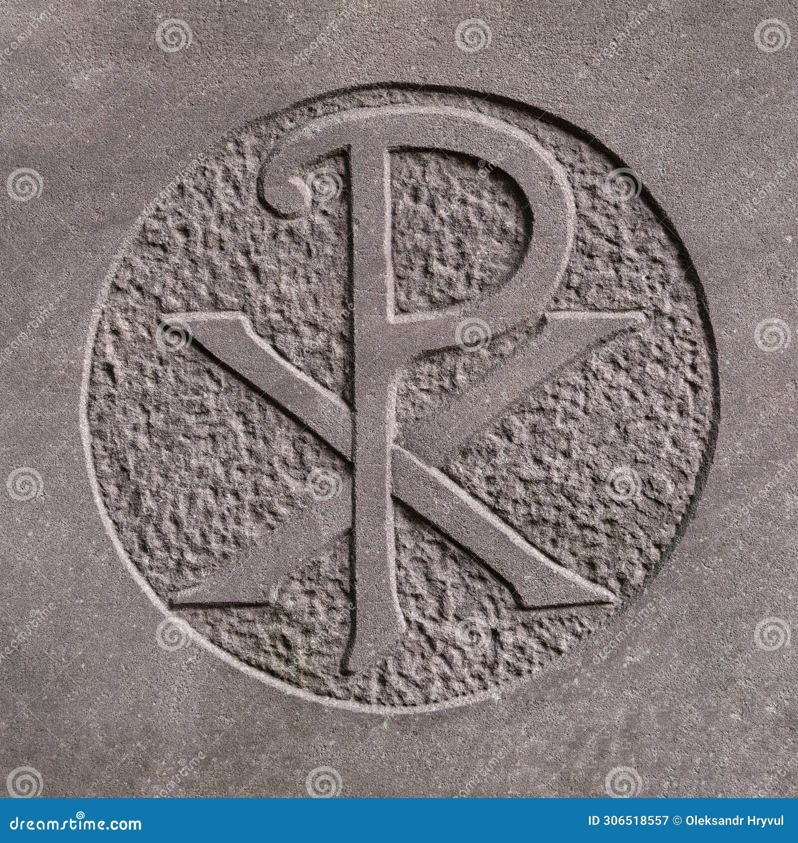 Old Chi-Rho Sign (Christogram) Carved with Stone Stock Image - Image of ...