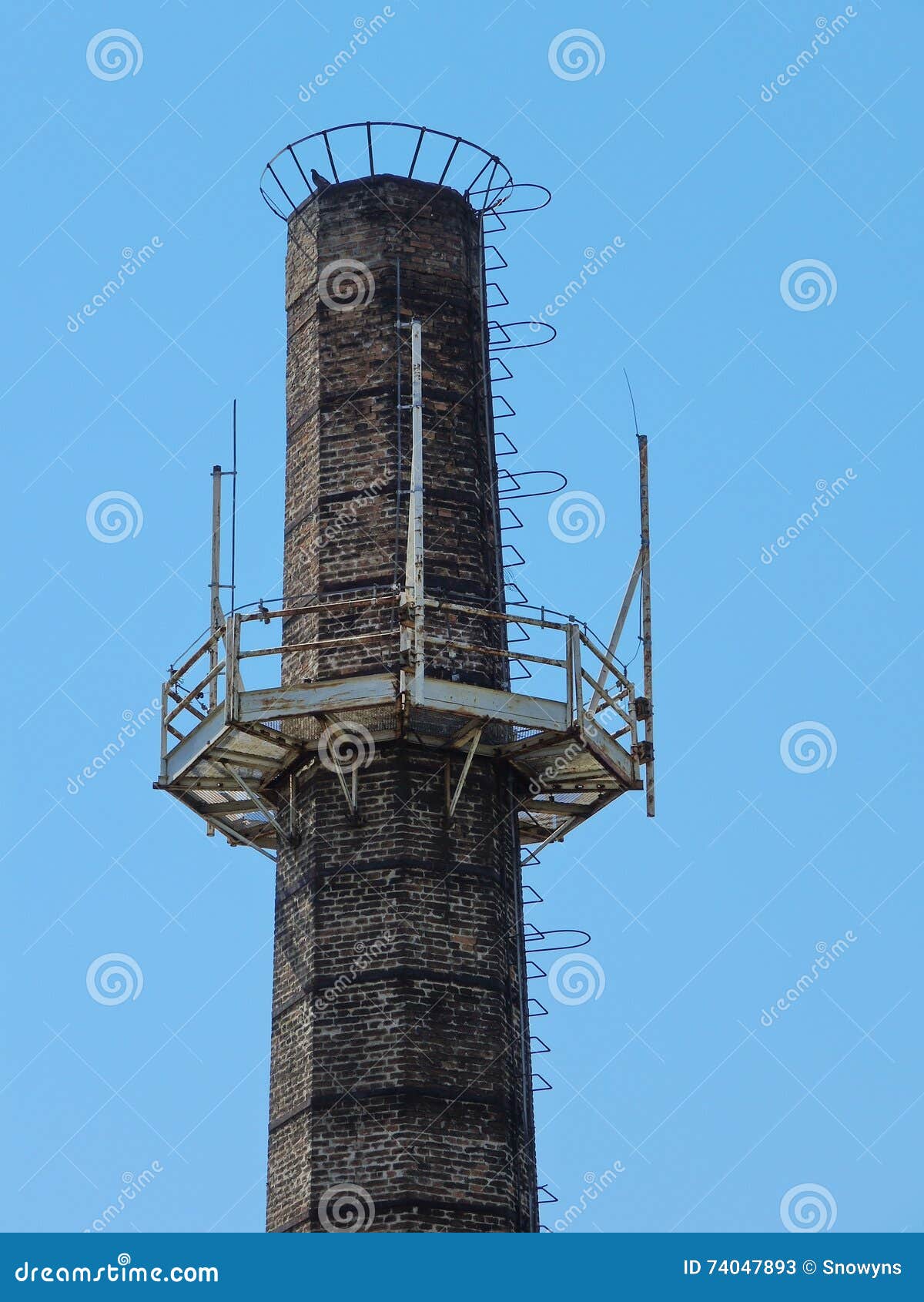 Old chimney with platform stock image. Image of heaven - 74047893