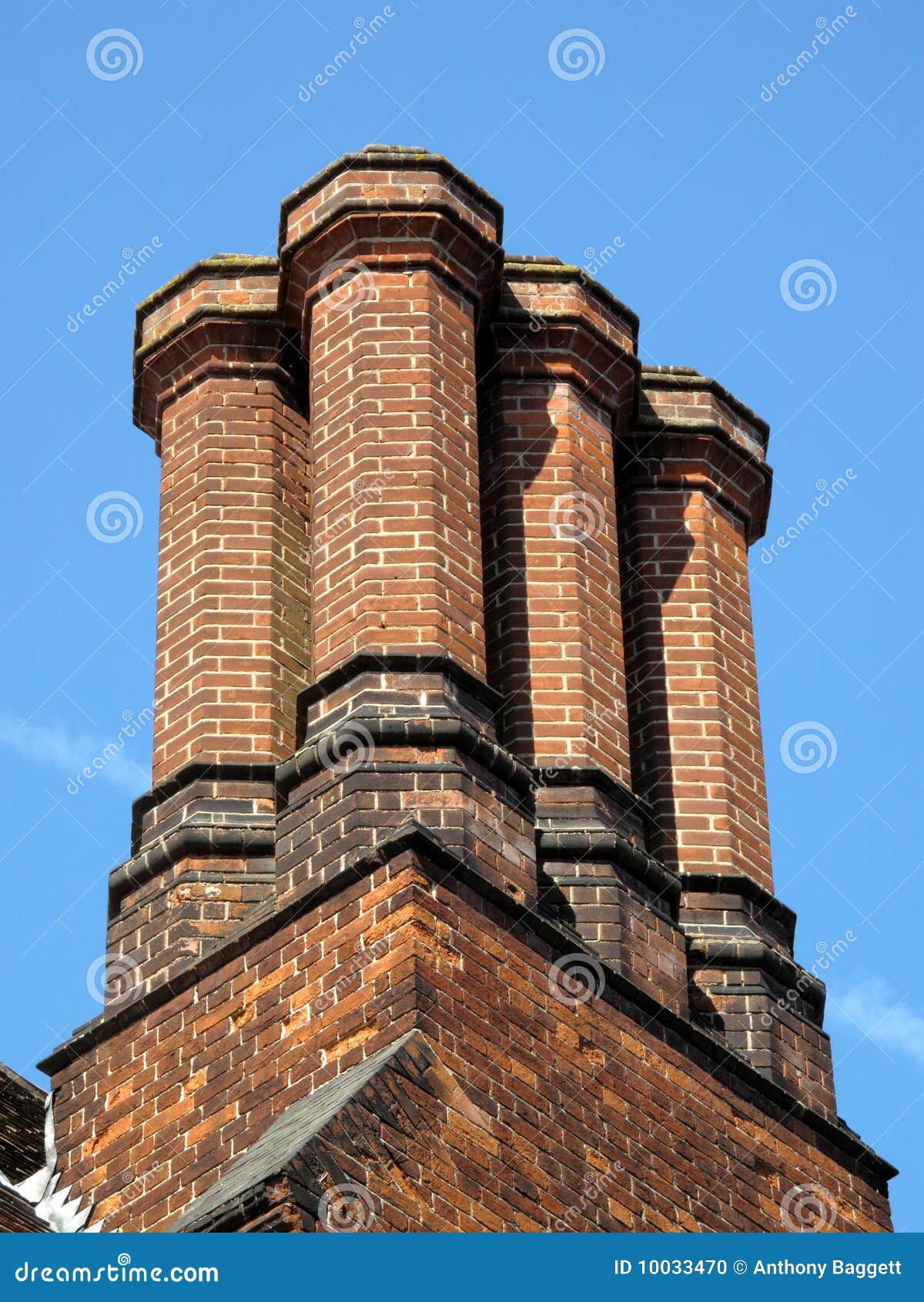 Chimney Stack. Urban Housing Estate House Roof Tops With Pigeon ...
