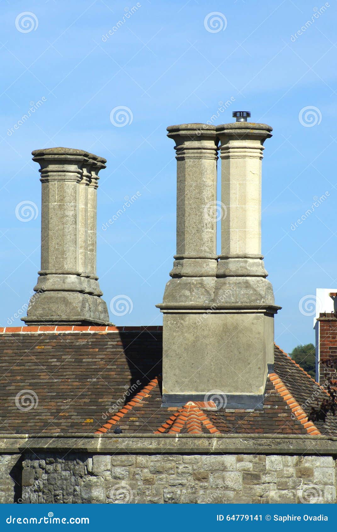 Old chimneys stock image. Image of architecture, details - 64779141