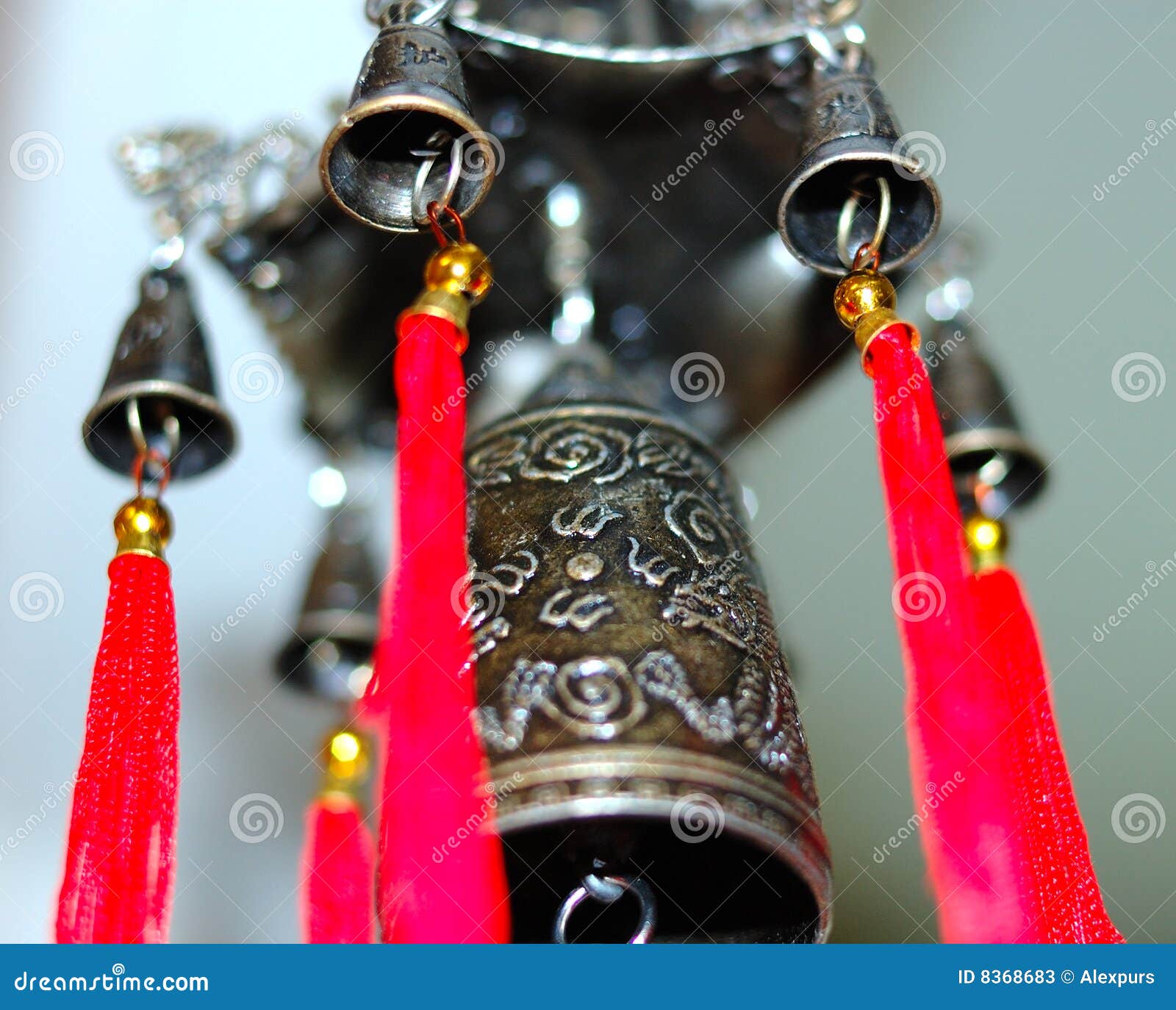 Old chinese bronze bell. stock image. Image of china, bright - 8368683