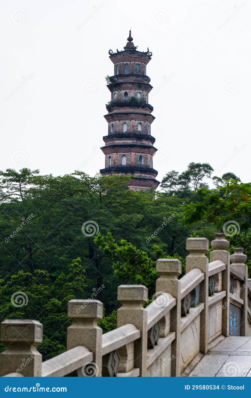 Old Chinese Buddhist Tower stock photo. Image of buddhist - 29580534