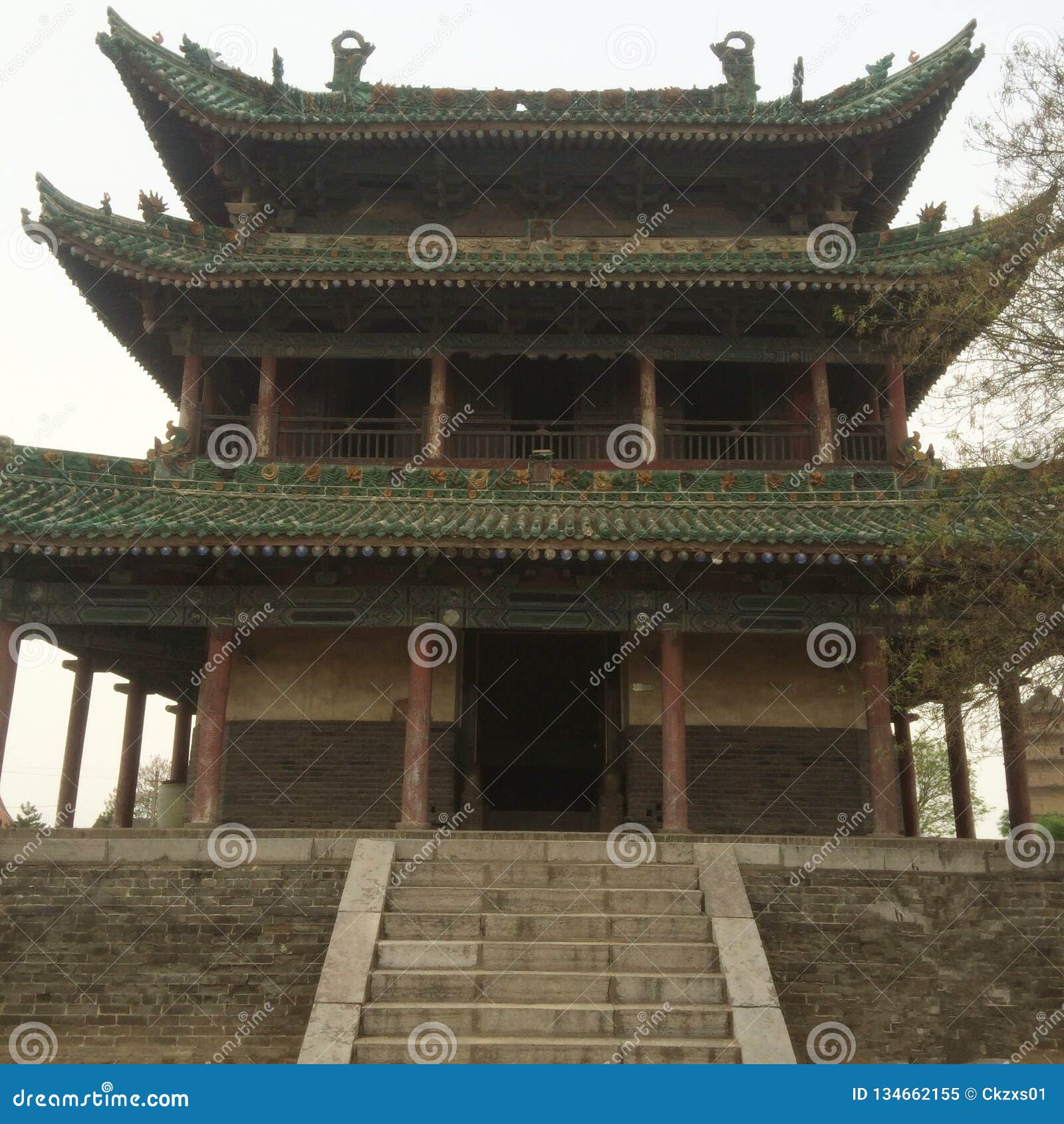 Old Chinese Building Daicicenglou Stock Image - Image of towern, years ...