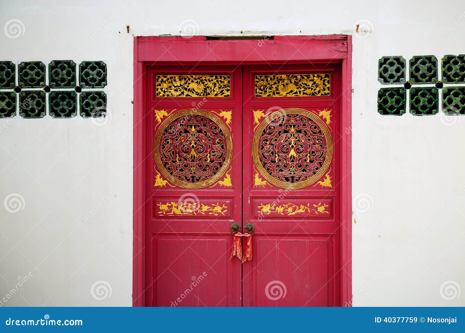 Old chinese door stock image. Image of design, golden - 40377759