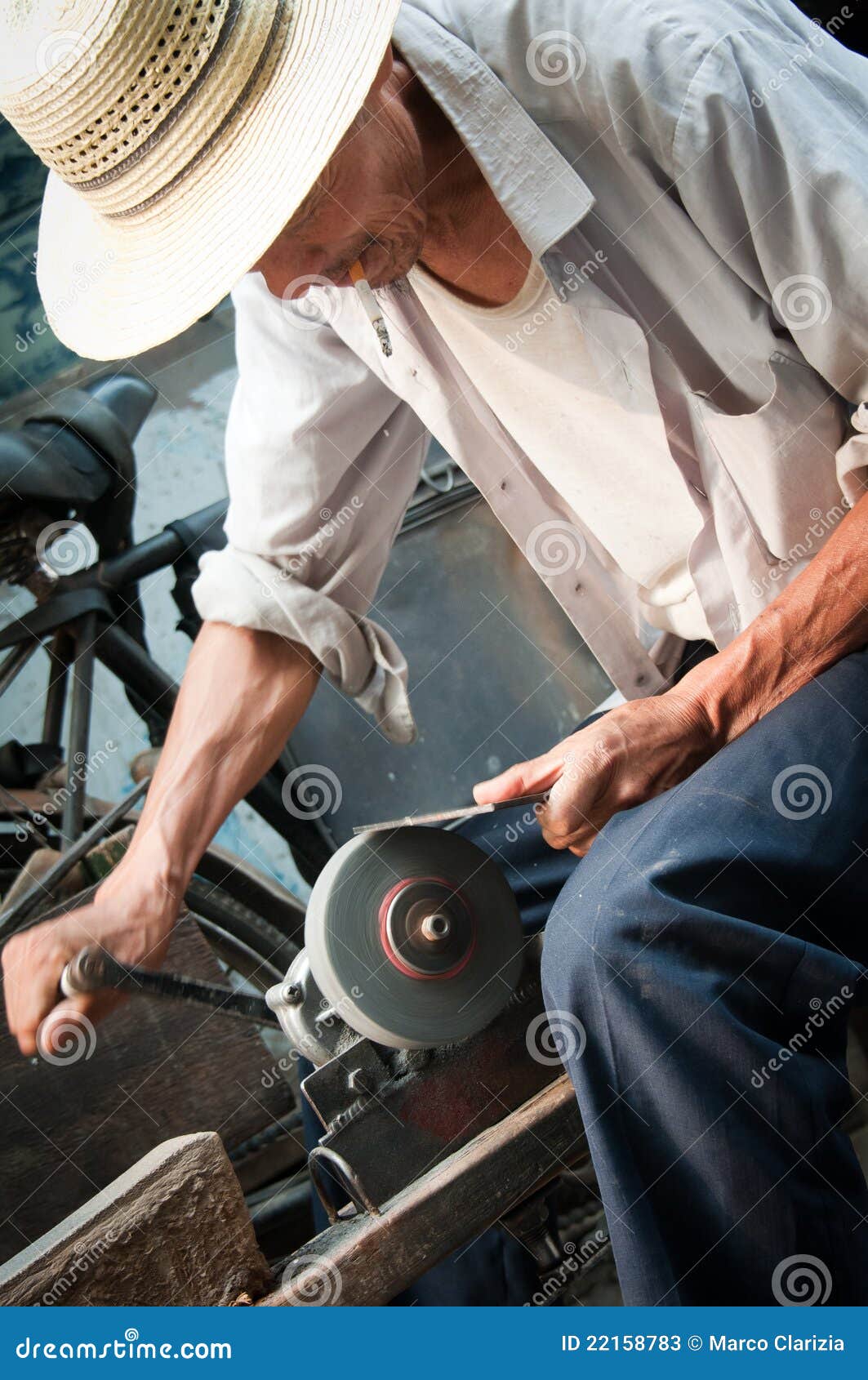 Old chinese grinder editorial stock photo. Image of grind - 22158783