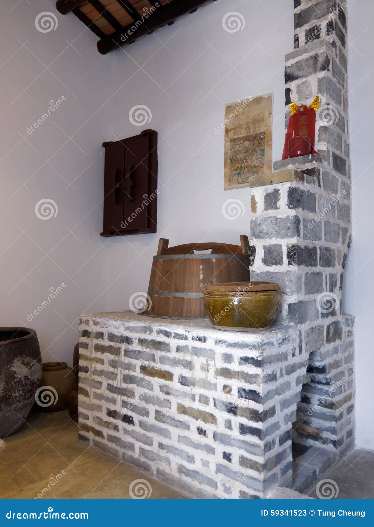 Old Chinese kitchen stock image. Image of brown, history - 59341523