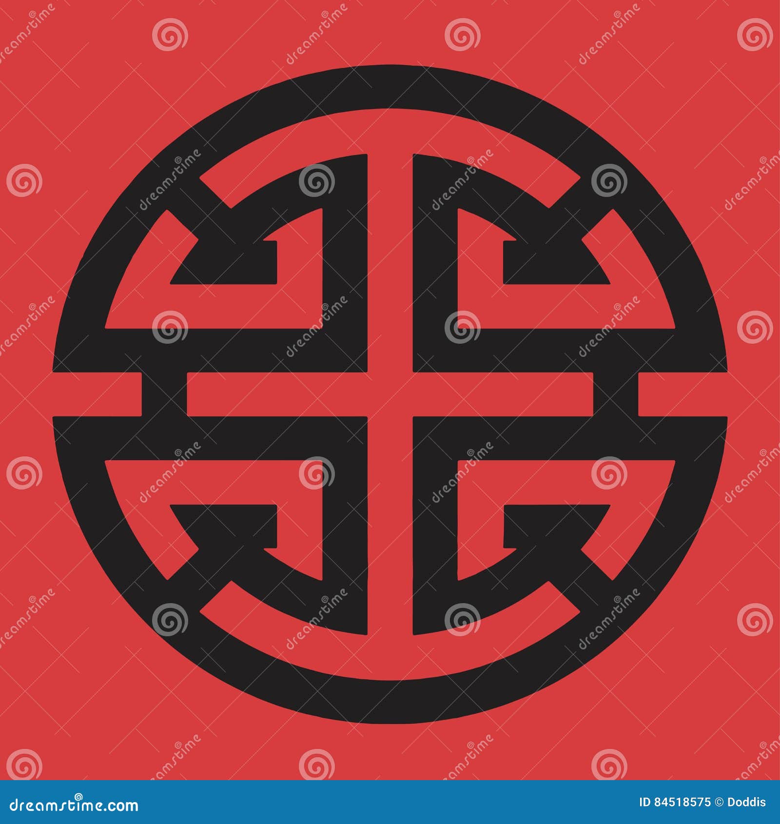 Old Chinese Lu Symbol in Pop Art Style Vector Stock Vector ...